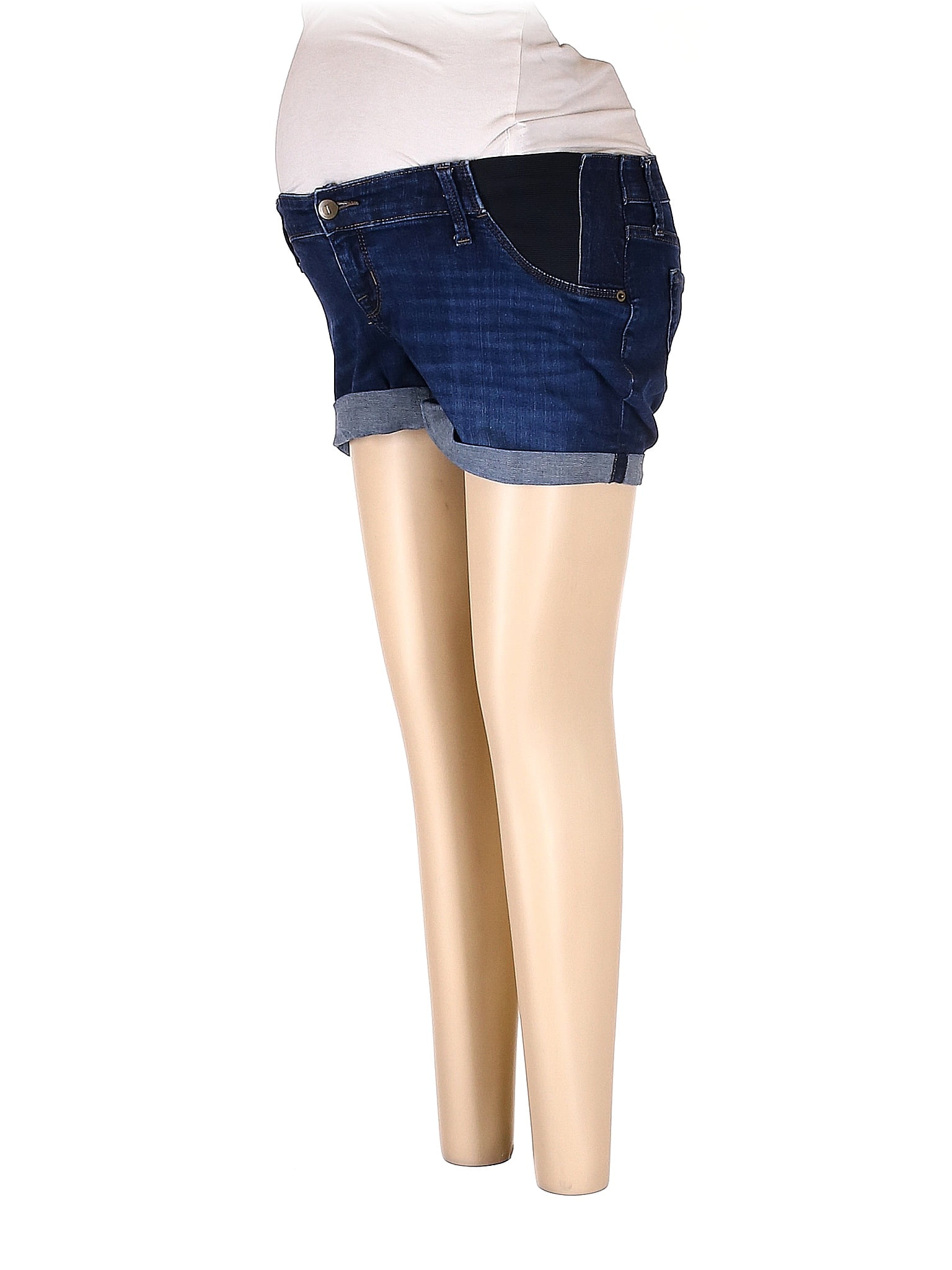 Isabel Maternity Blue Denim Shorts Size 4 (Maternity) - 41% off | thredUP