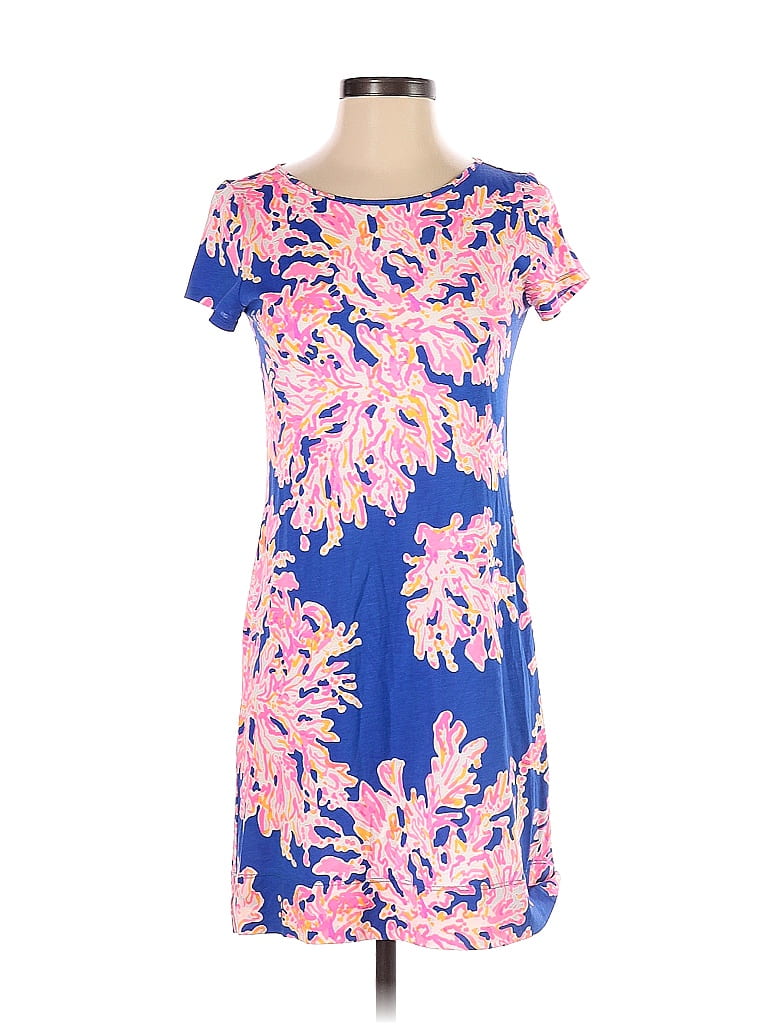Lilly Pulitzer 100 Pima Cotton Blue Casual Dress Size Xxs 67 Off