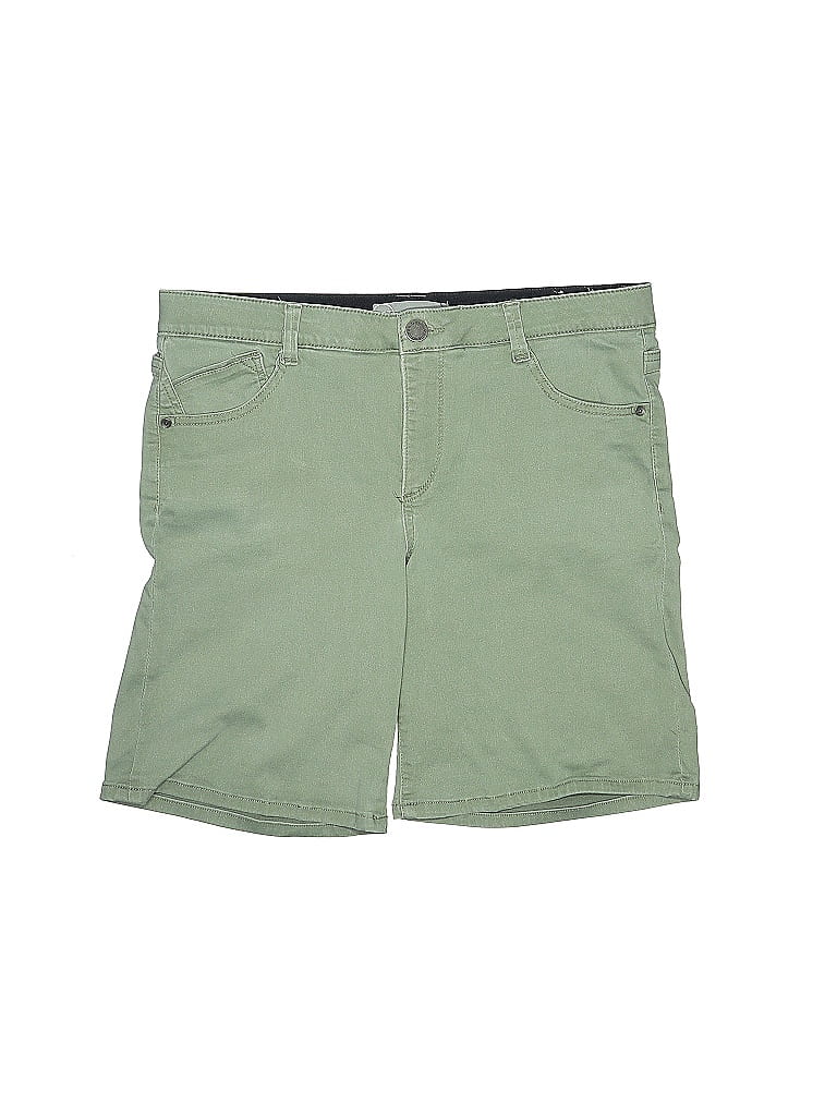 Wit & Wisdom Solid Green Denim Shorts Size 12 - 70% off | thredUP