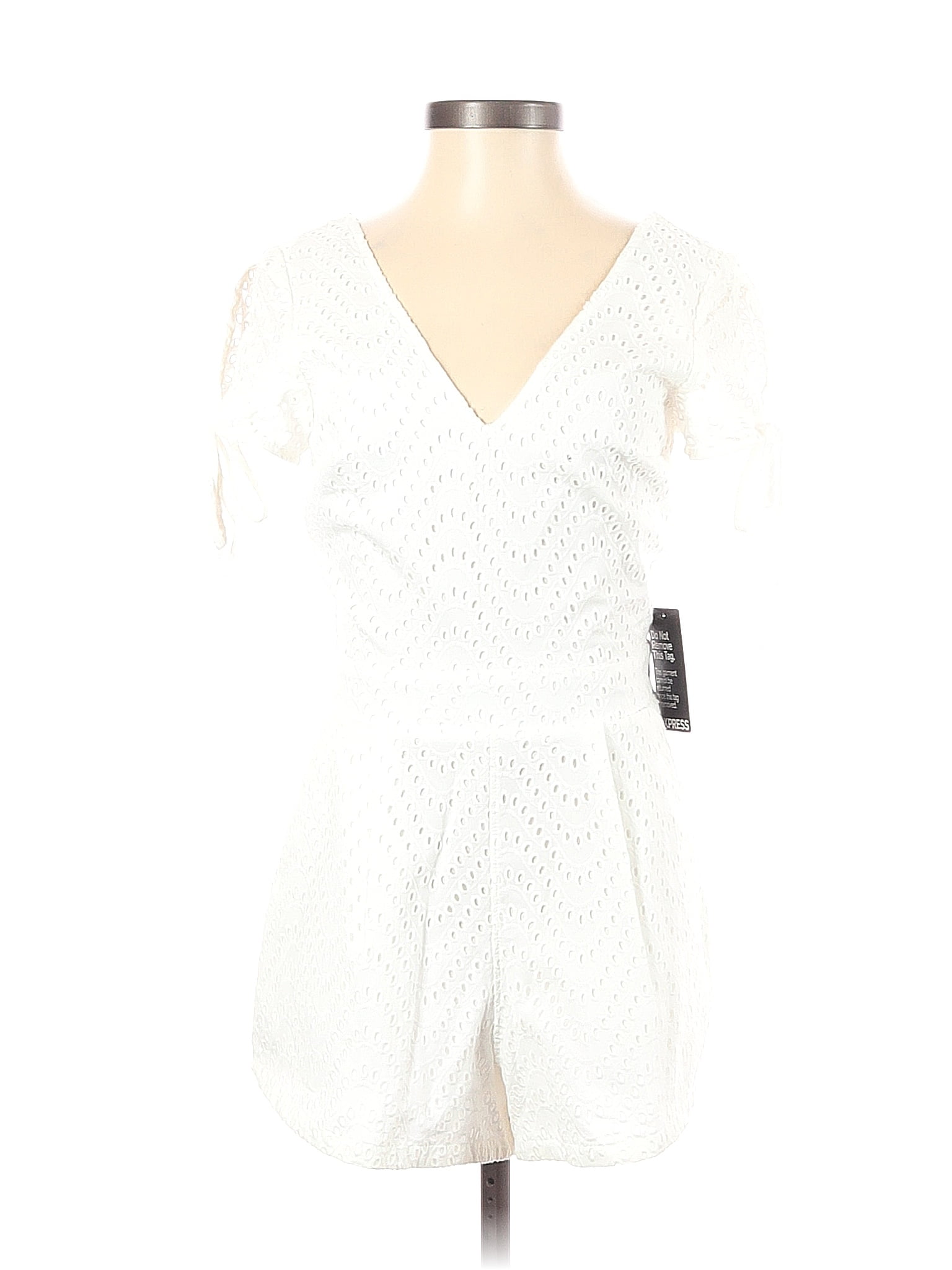 Express 100% Cotton White Romper Size 0 - 68% off | ThredUp