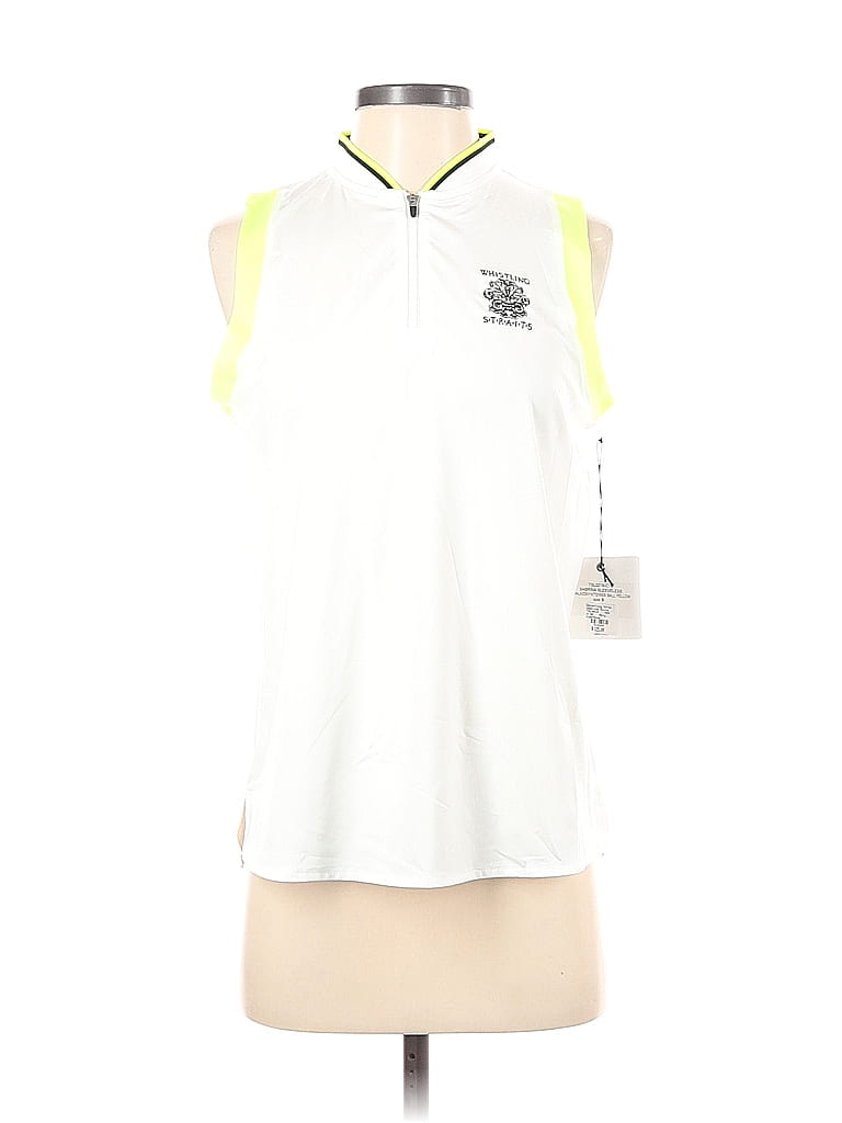 Belyn Key Solid White Active Tank Size S - 63% off | thredUP