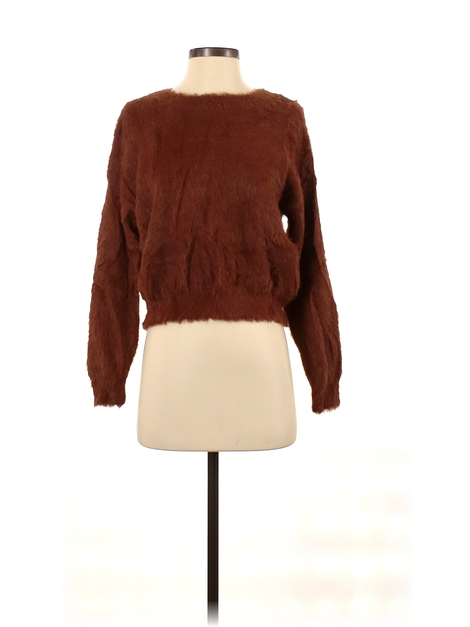 Double Zero Solid Brown Pullover Sweater Size S - 66% off | thredUP