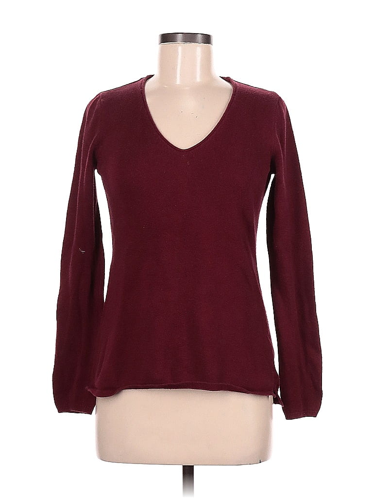 Old Navy Color Block Solid Maroon Burgundy Pullover Sweater Size M 57