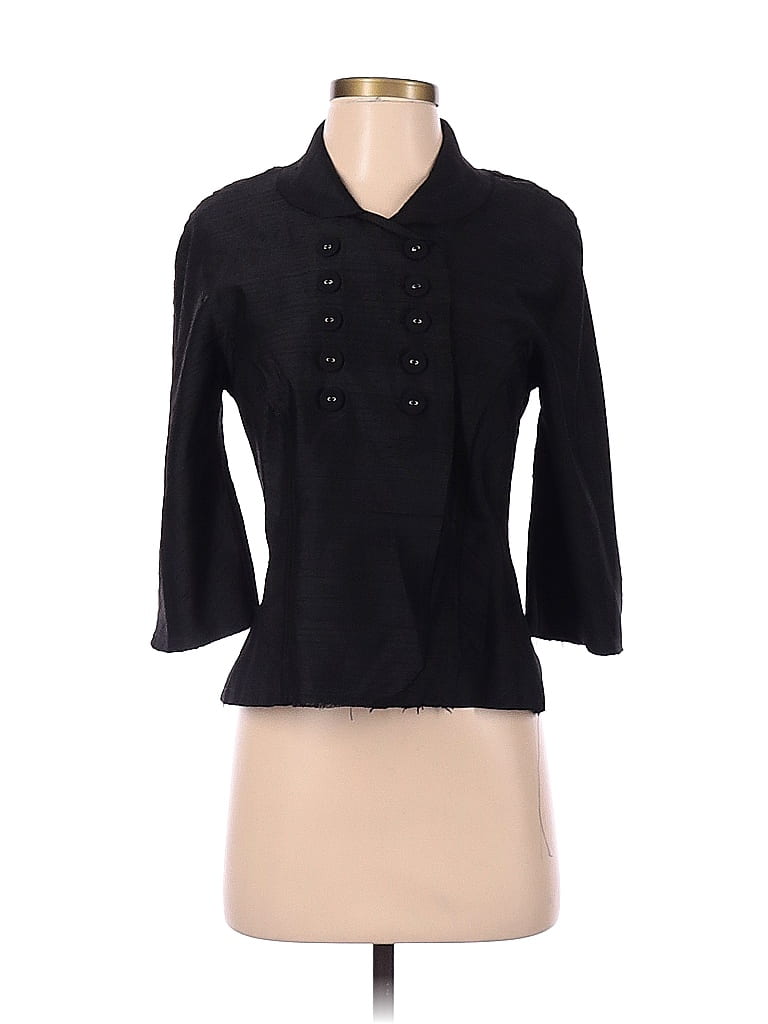 Wyeth 100% Silk Solid Black Jacket Size S - 74% off | thredUP