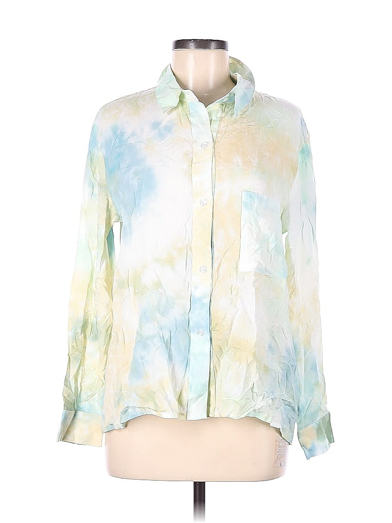 Eri + Ali 100% Rayon Ivory Long Sleeve Button-Down Shirt Size M - 86% off | ThredUp