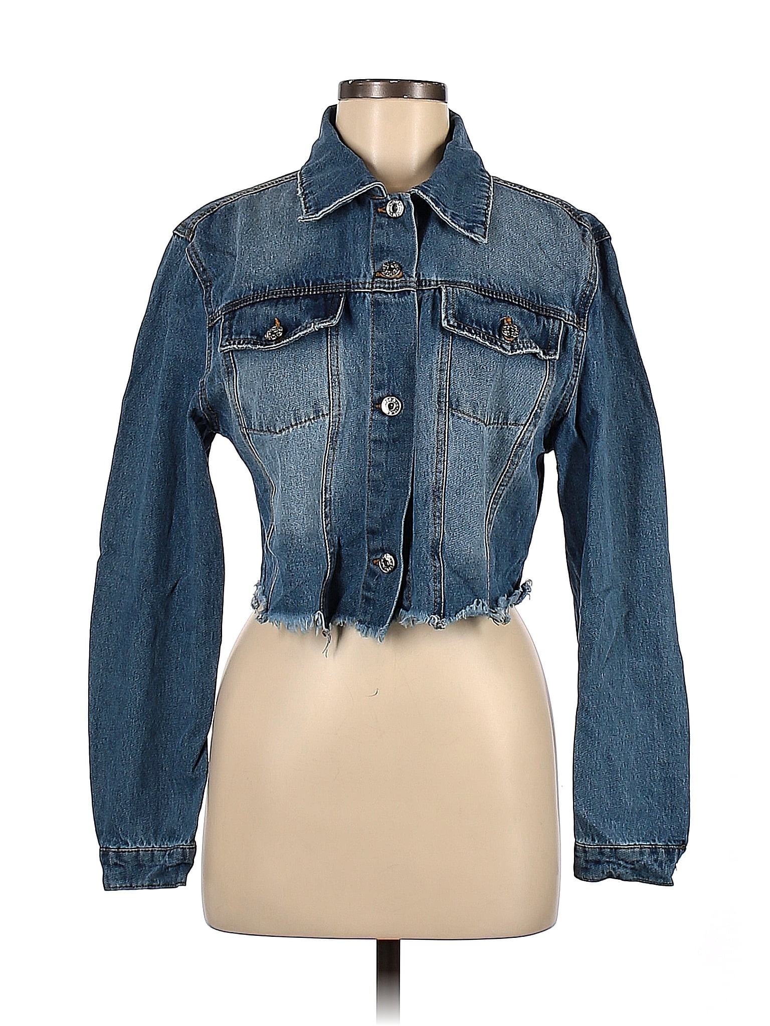 Love Tree 100% Cotton Blue Denim Jacket Size M - 62% off | ThredUp