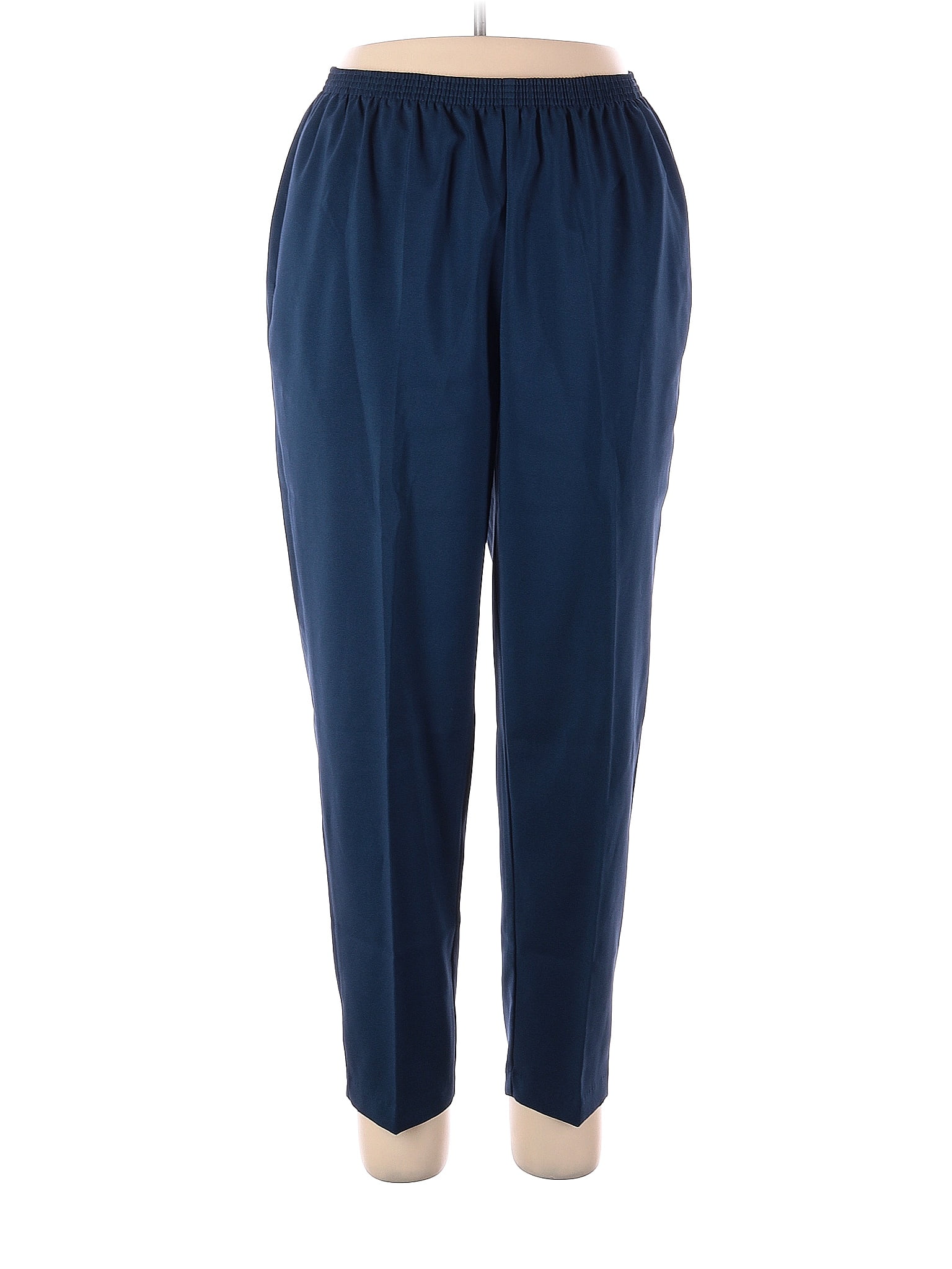 Laura Scott 100% Polyester Solid Navy Blue Dress Pants Size 16 - 59% ...