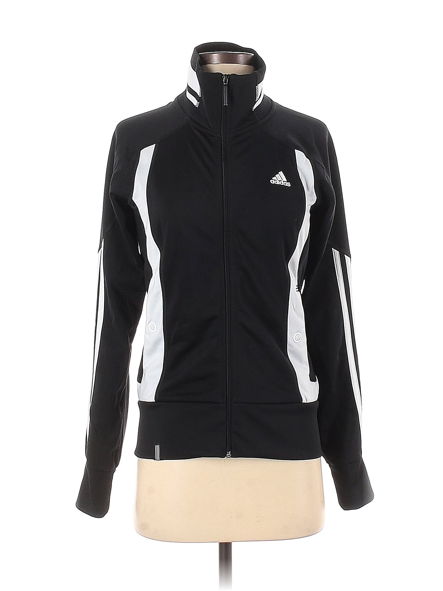 Adidas 100% Polyester Black Jacket Size S - 77% off | ThredUp
