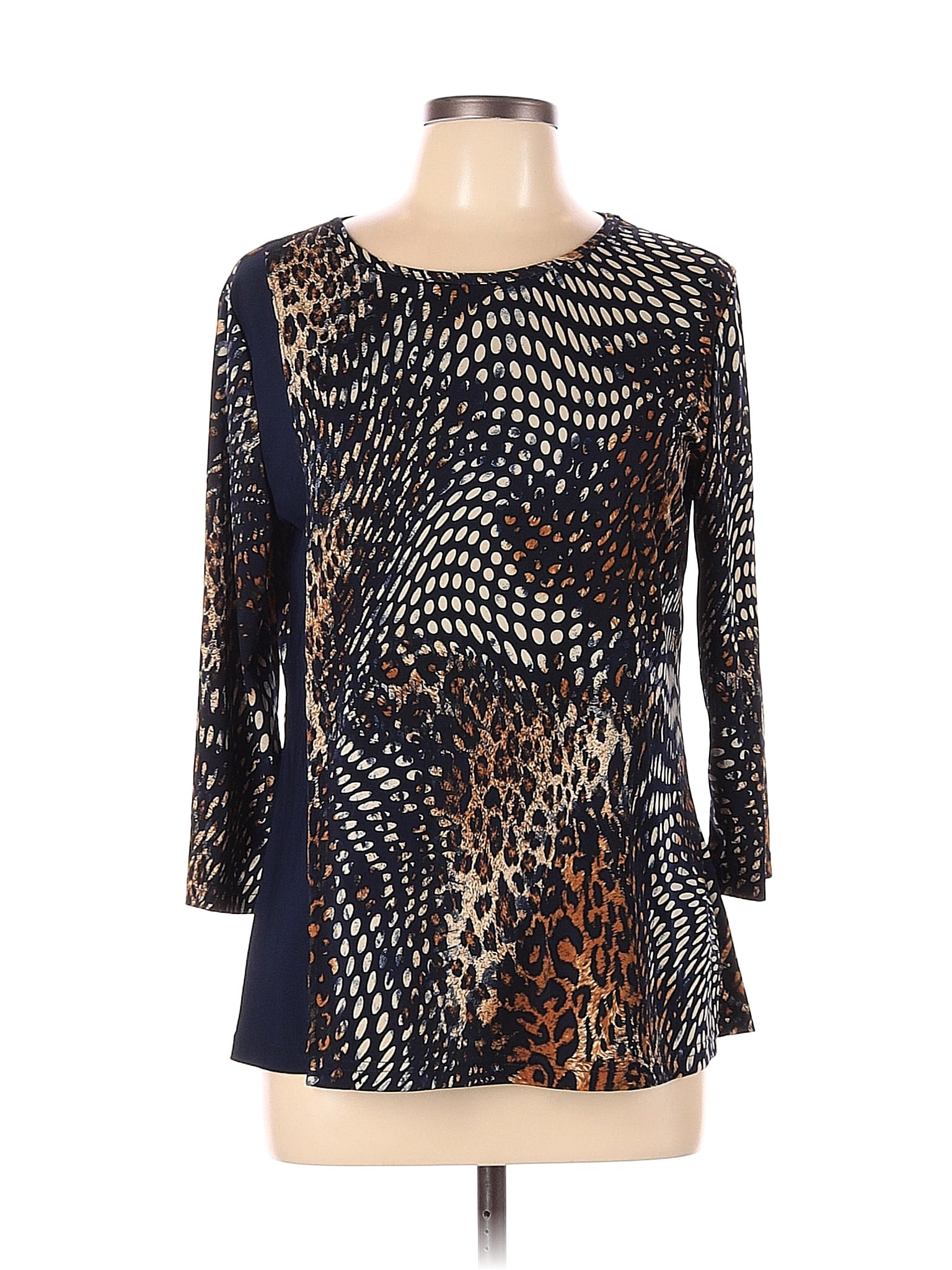 Peck And Peck Multi Color Blue Long Sleeve Top Size L 68 Off Thredup