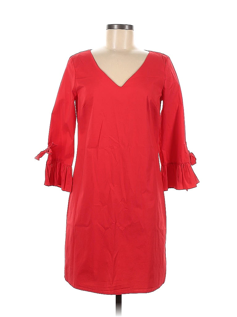 J.Crew Factory Store Solid Red Casual Dress Size 8 - 78% off | ThredUp