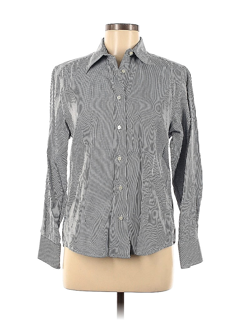 Mark Shale 100% Cotton Black Long Sleeve Button-Down Shirt Size 8 - 97% ...