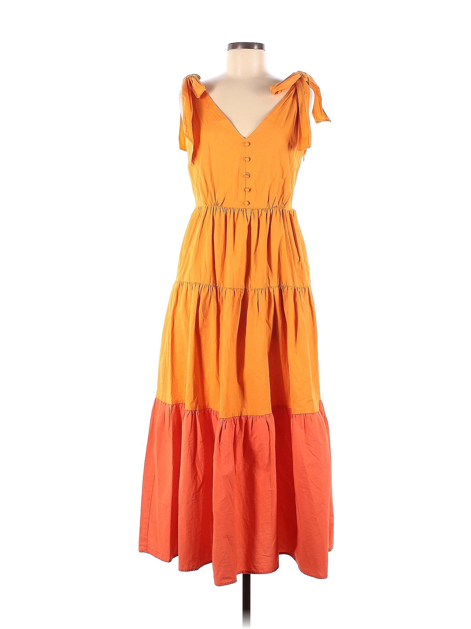 Color Me Courtney Solid Orange Louise Maxi Size 6 - 71% off | thredUP