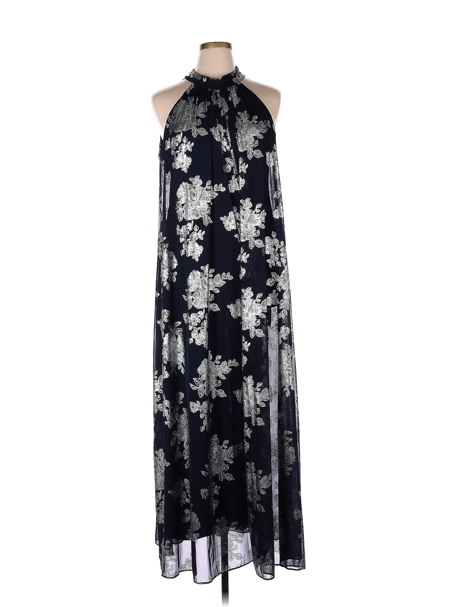 MSK 100% Polyester Floral Blue Jumpsuit Size XL - 64% off | ThredUp