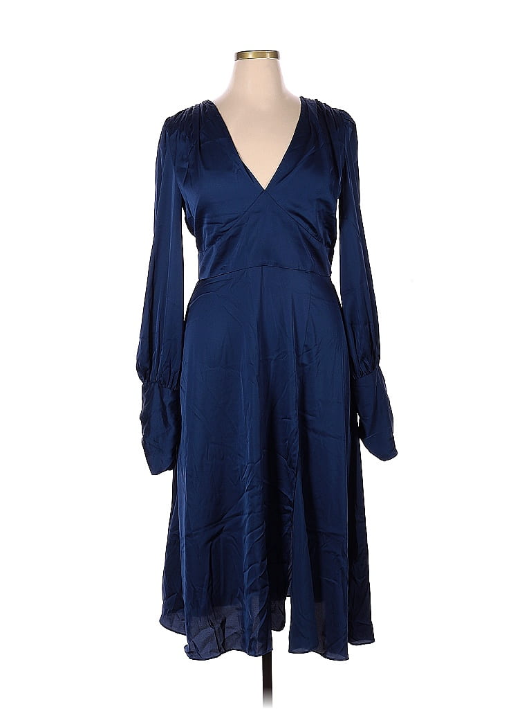 Alexia Admor Solid Navy Blue Casual Dress Size 14 76 Off Thredup