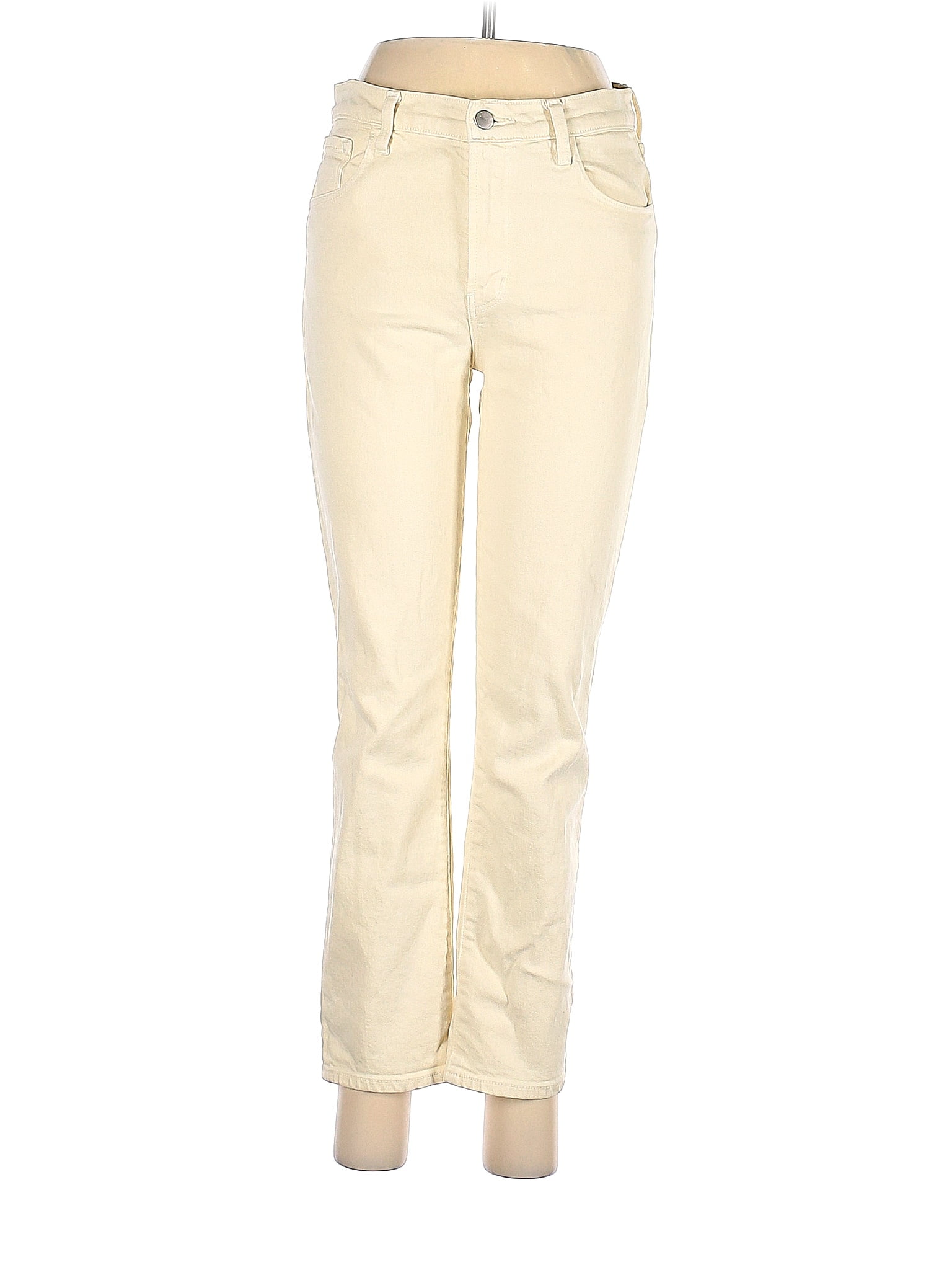 J Brand Ivory Cream Ruby High Rise Crop Jeans 28 Waist - 84% off | thredUP