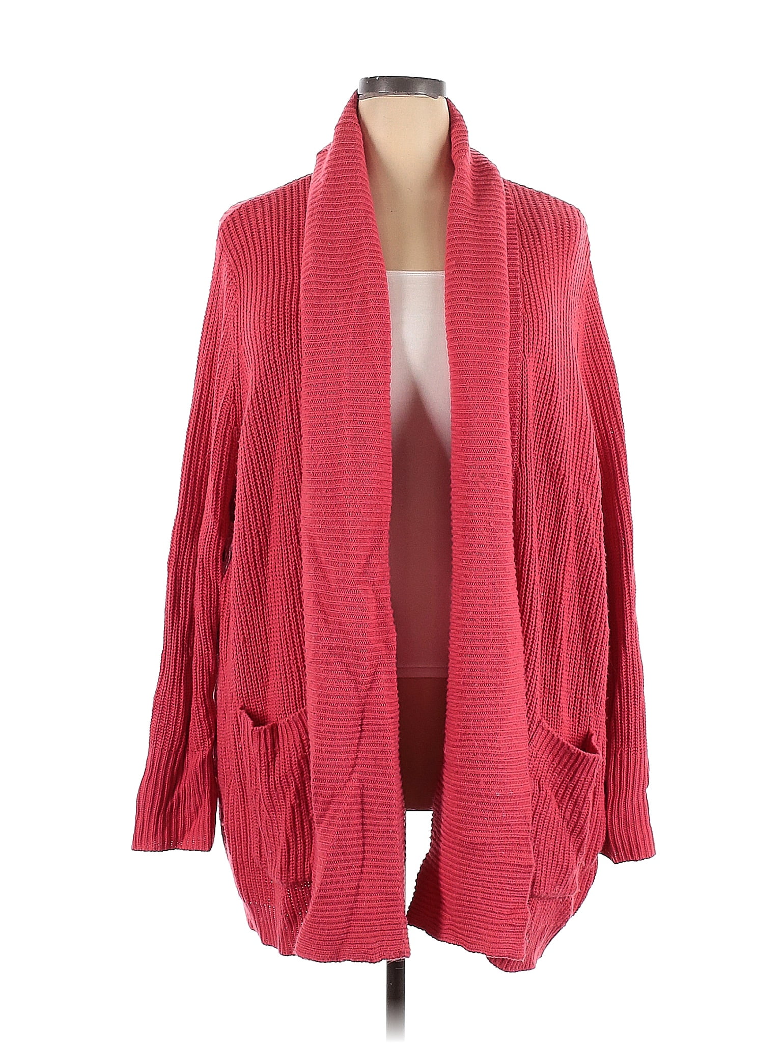 Woman Within 100% Acrylic Red Cardigan Size 26 (2X) (Plus) - 66% off ...