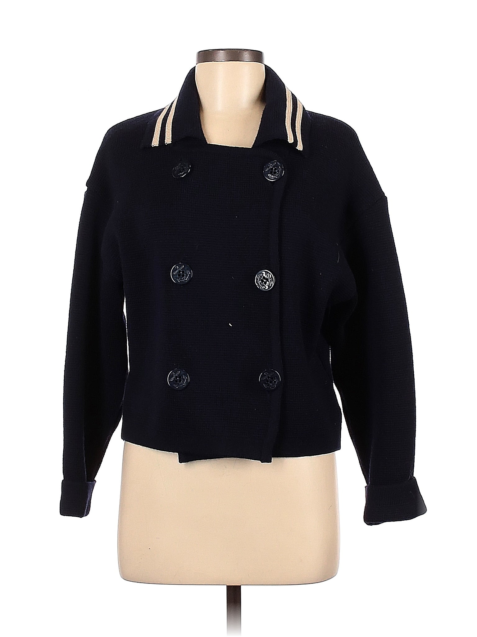 F. by Faconnable 100% Laine (wool) Black Wool Coat Size M - 78% off ...