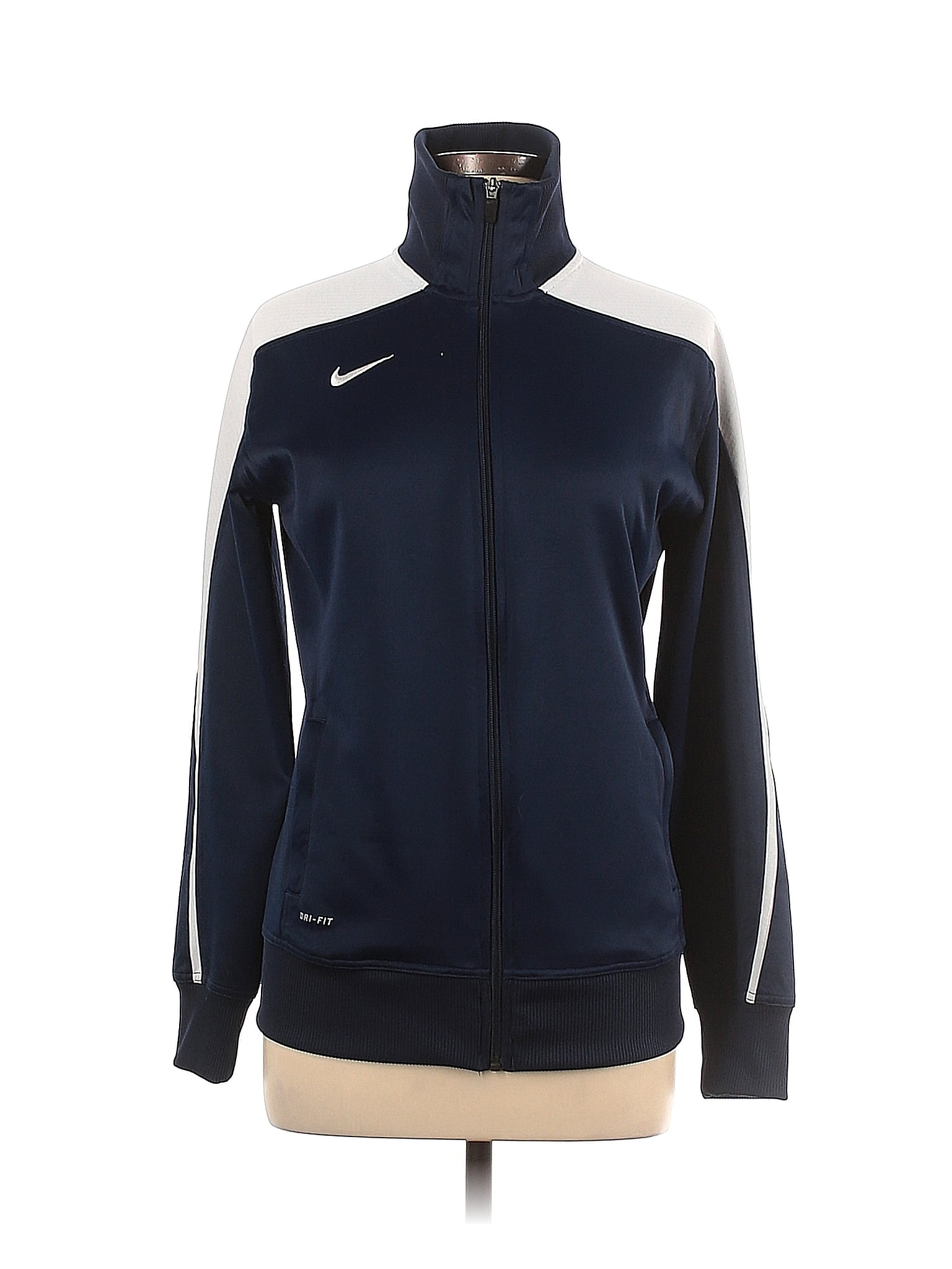 Nike 100% Polyester Blue Track Jacket Size L - 59% off | thredUP