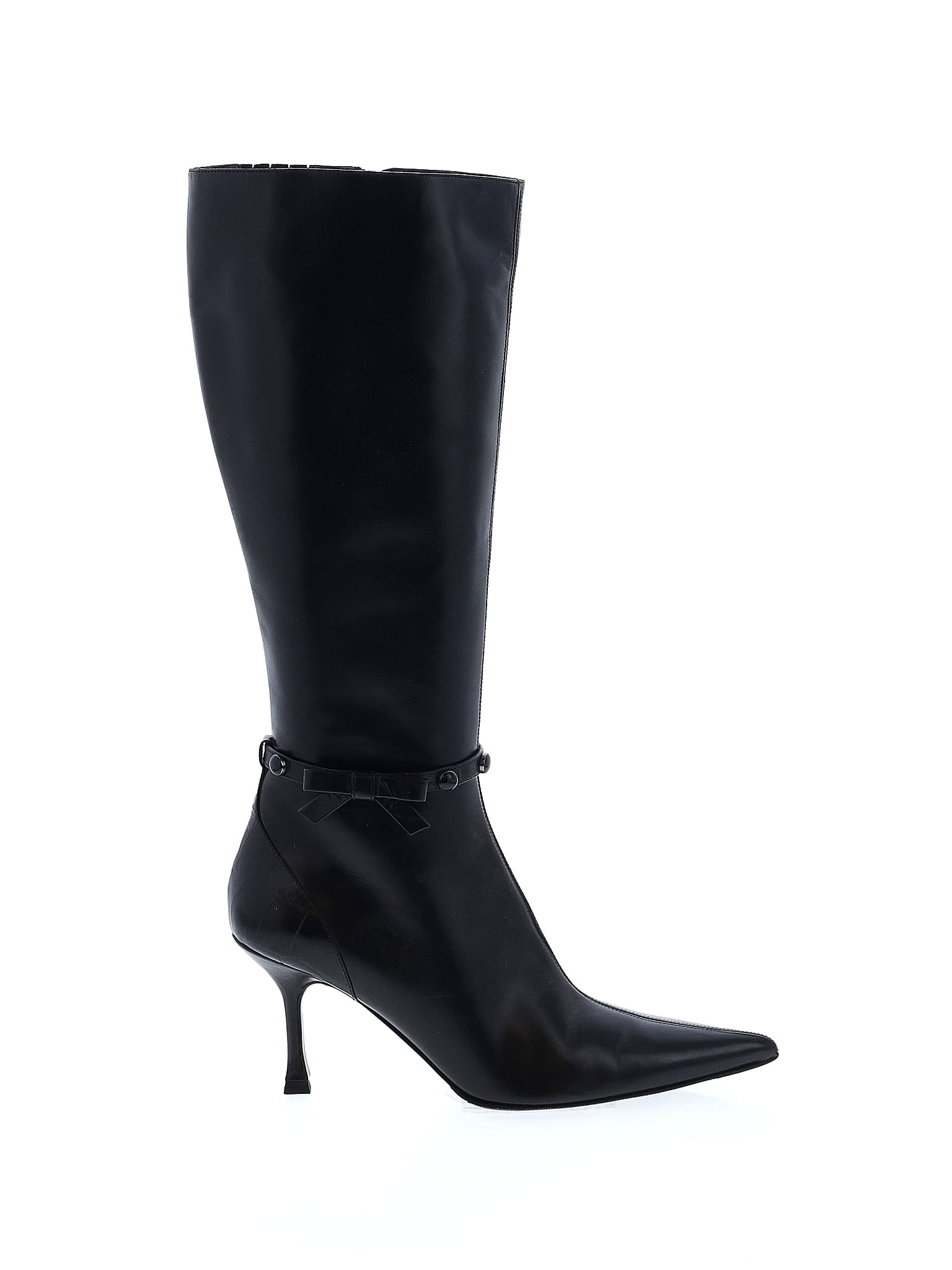 Escada 100% Leather Black Boots Size 37.5 (EU) - 78% off | thredUP