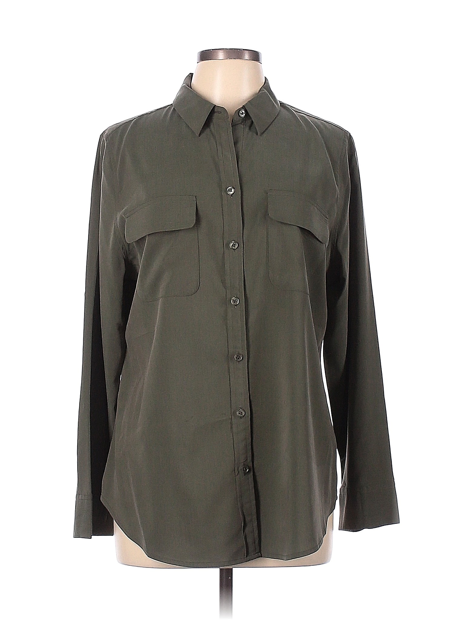 Chico's Green Long Sleeve Button-Down Shirt Size Lg (2) - 80% off | thredUP