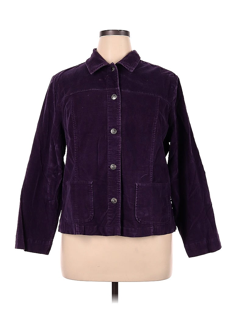 Cj Banks Purple Denim Jacket Size 1X (Plus) - 68% off | thredUP