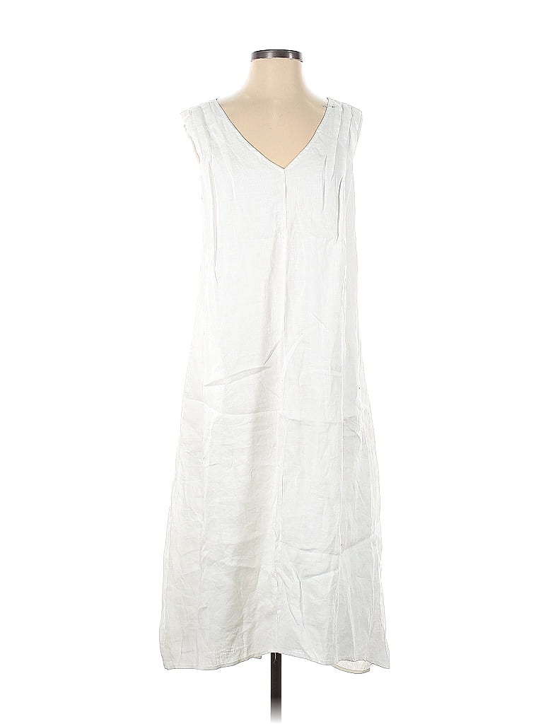 Magaschoni 100% Linen White Casual Dress Size S - 65% off | thredUP