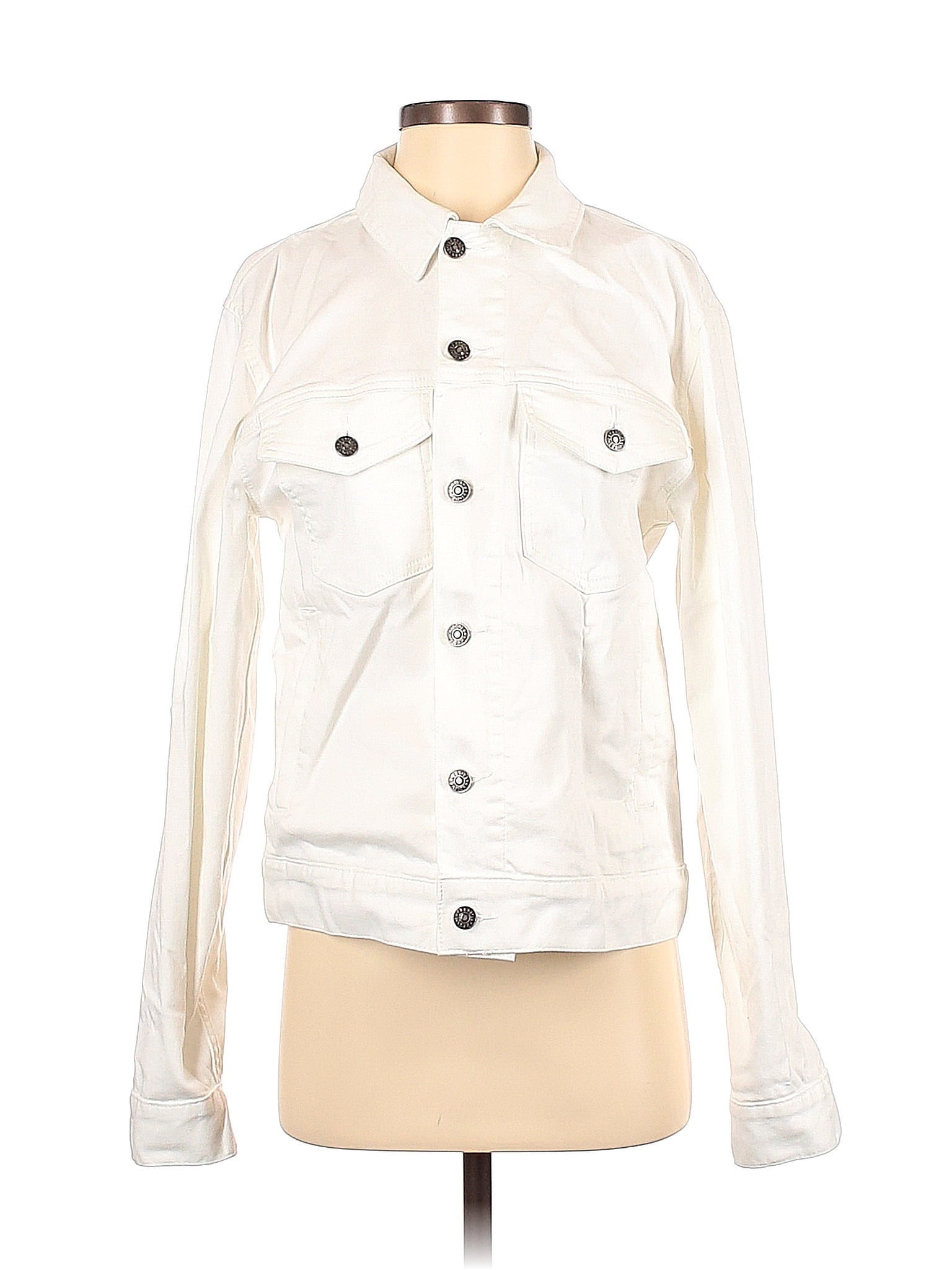 Express White Denim Jacket Size S - 71% off | thredUP
