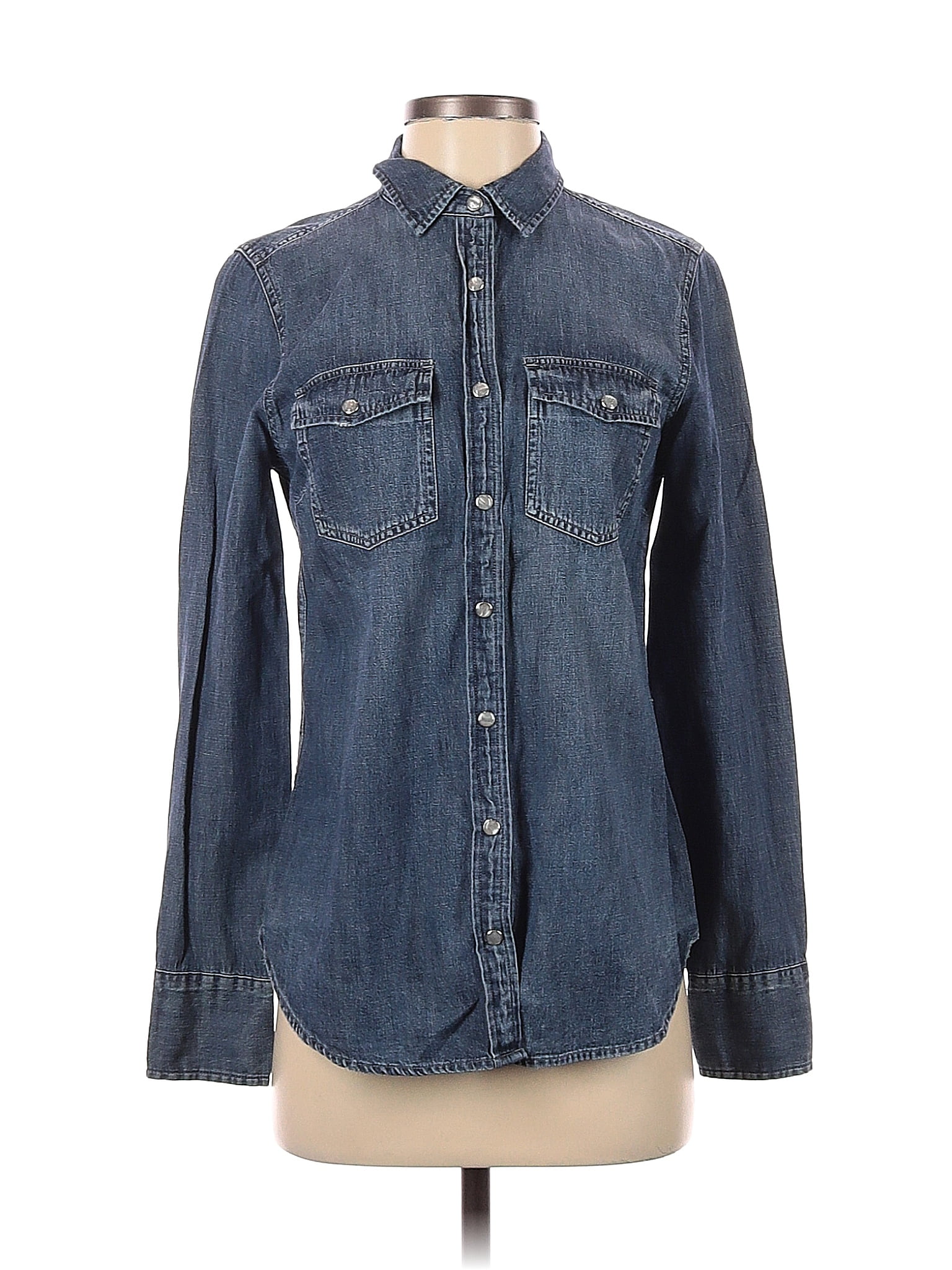 J.Crew 100% Cotton Blue Long Sleeve Button-Down Shirt Size 4 - 84% off | ThredUp