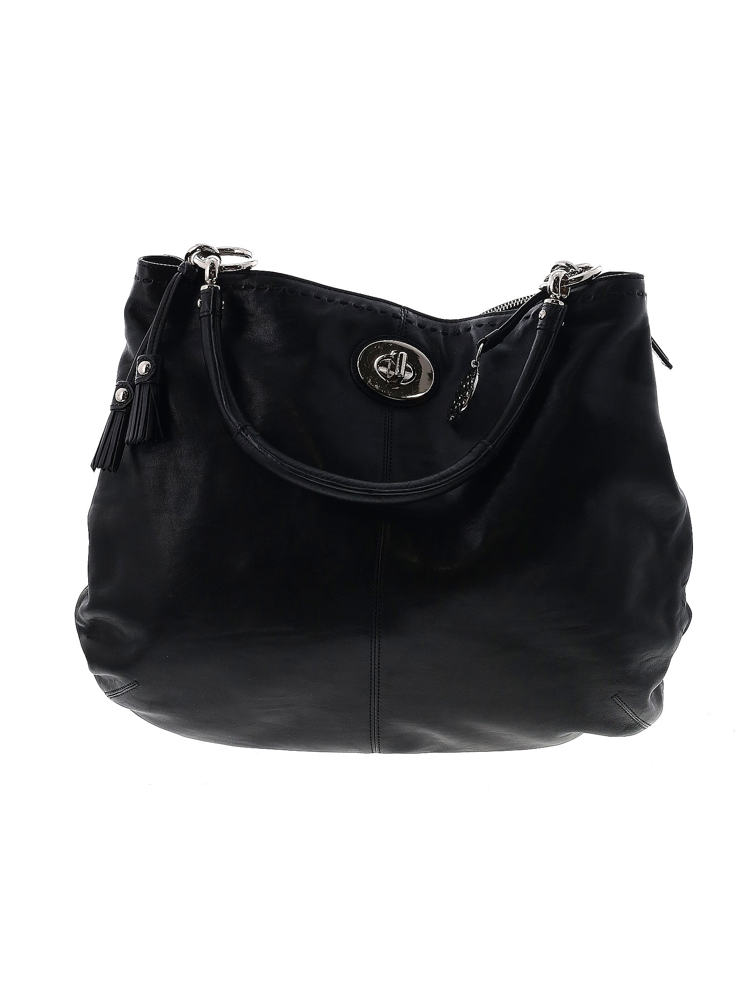 Coach 100% Leather Black Leather Shoulder Bag One Size - 76% off | thredUP