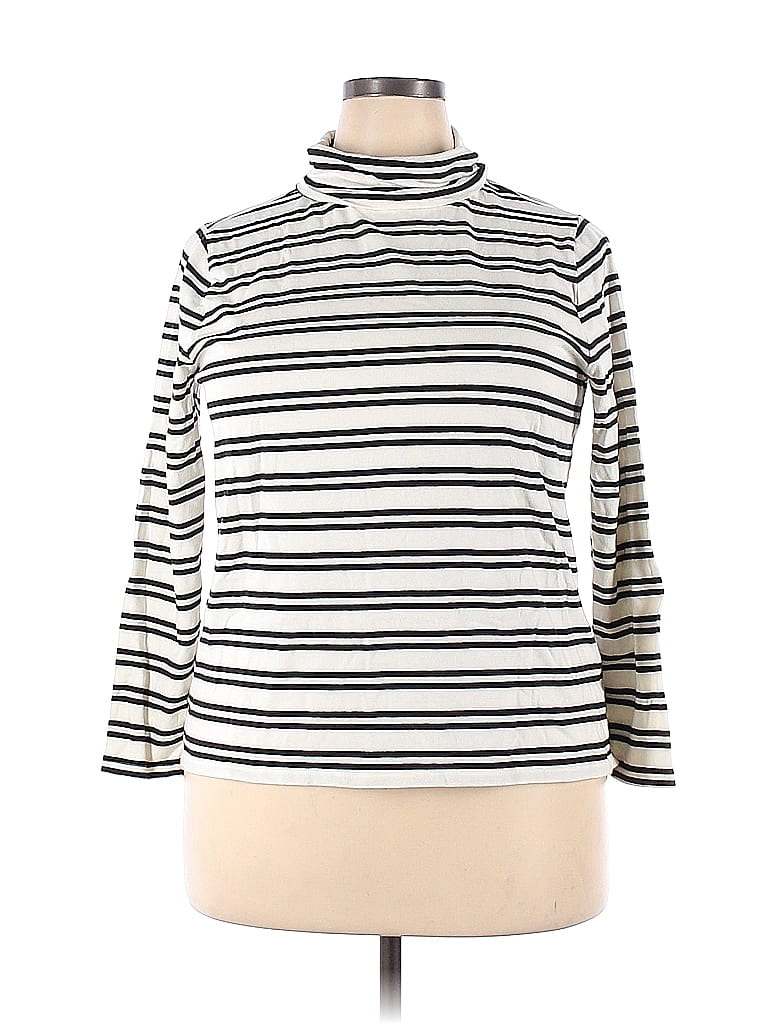 Talbots Outlet White Long Sleeve Turtleneck Size 2X (Plus) - 37% off ...
