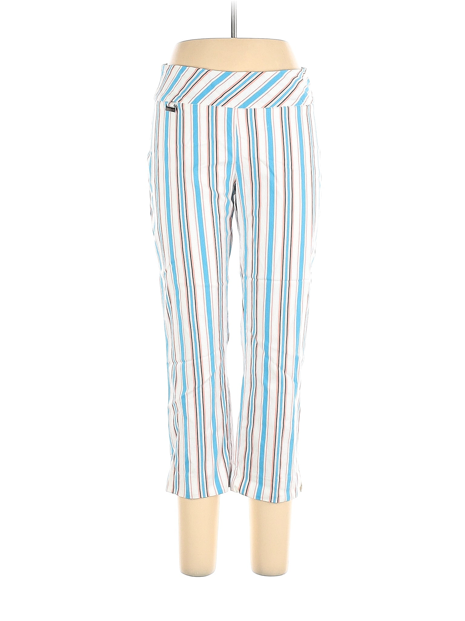 Peck & Peck Stripes Multi Color Blue Casual Pants Size 10 - 73% off ...