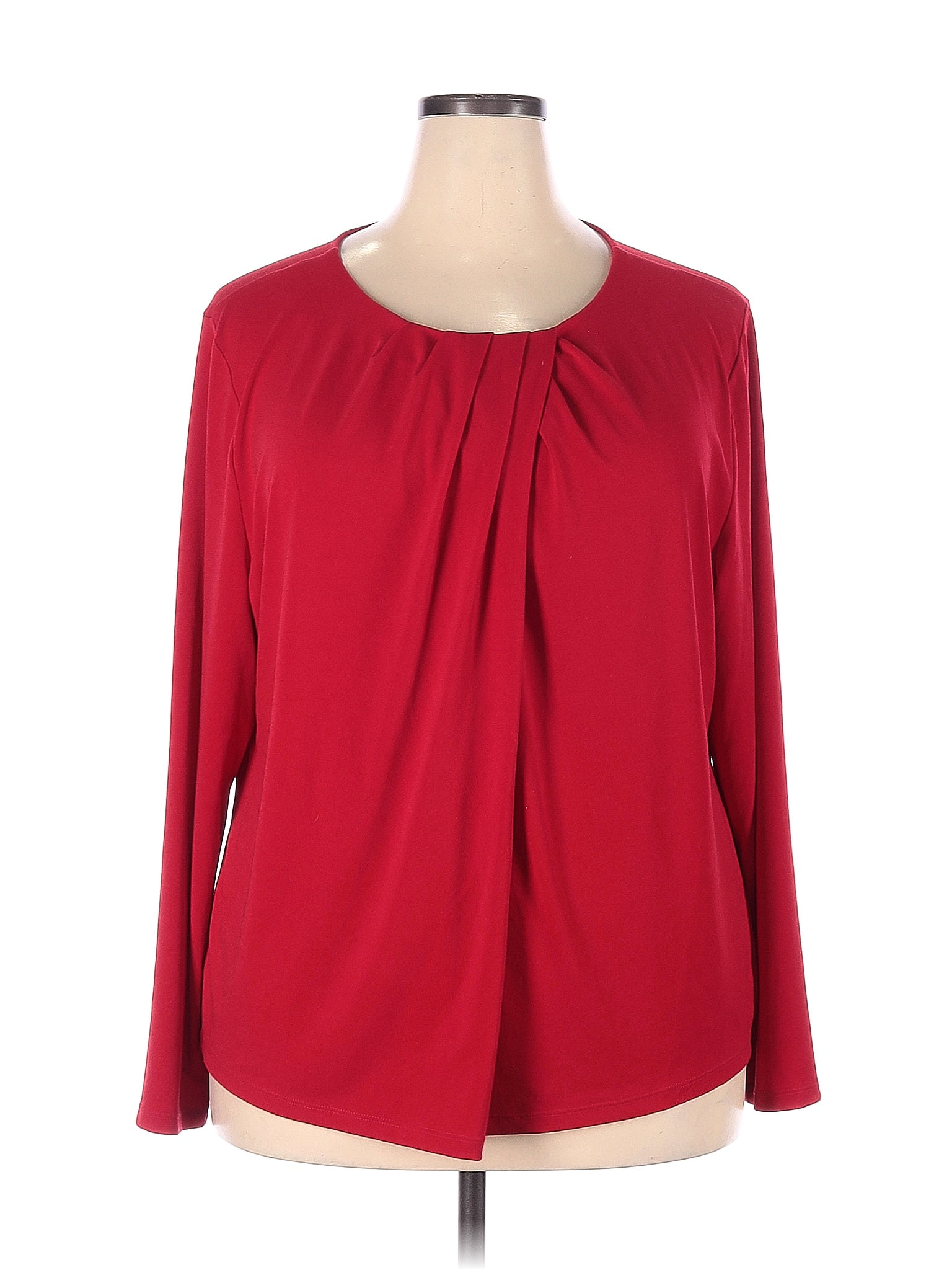 Talbots Red Long Sleeve Top Size 3X (Plus) - 71% off | thredUP