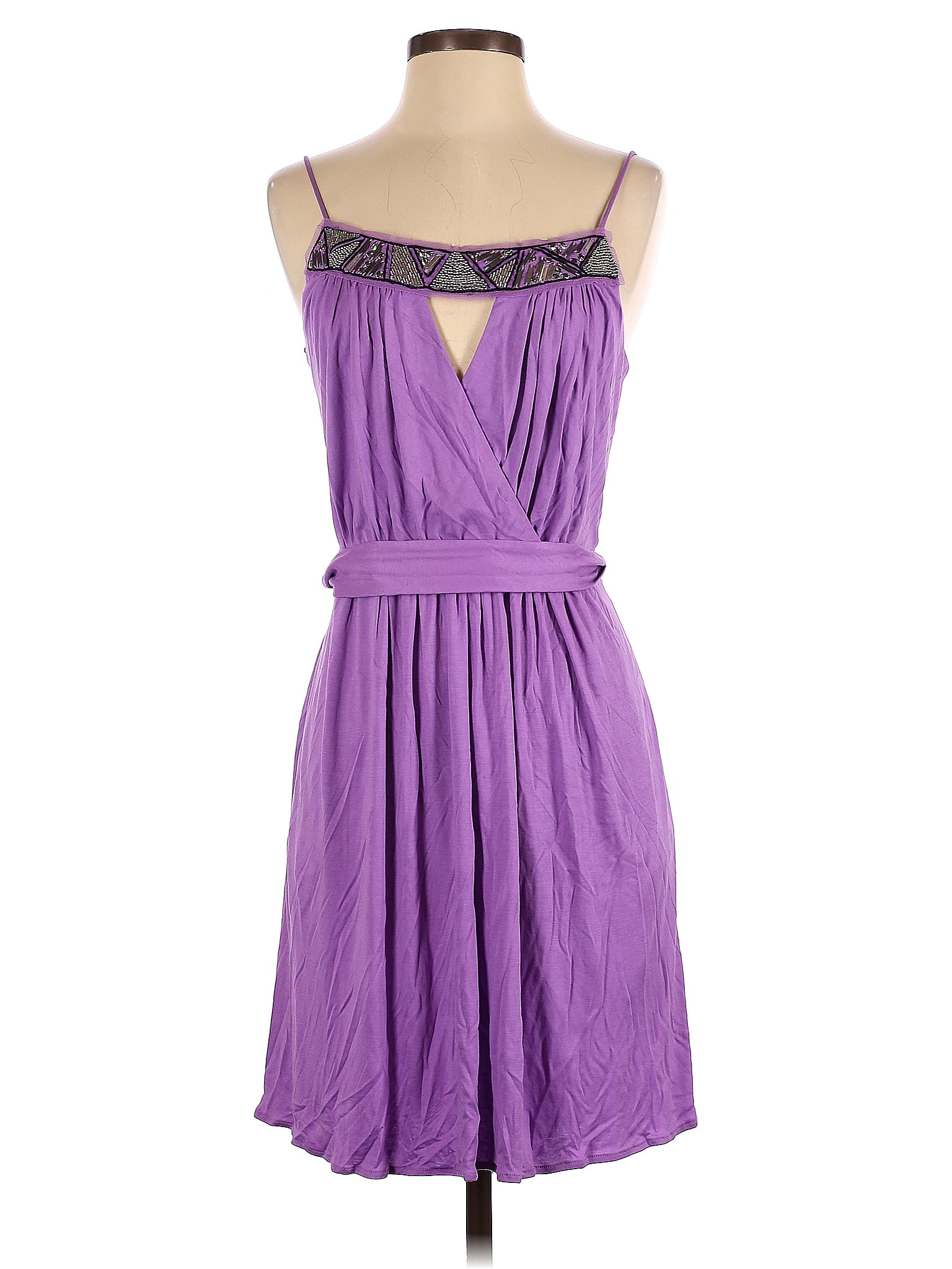 Bcbgmaxazria 100 Rayon Purple Casual Dress Size S 85 Off Thredup