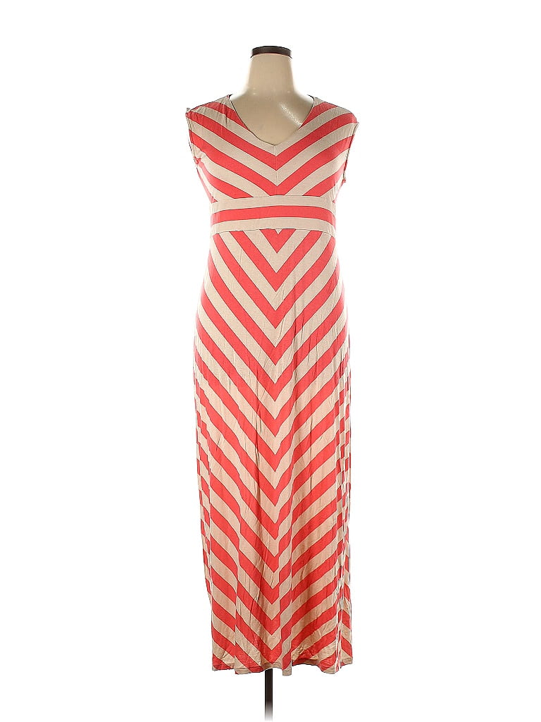 Apt 9 Chevron Herringbone Chevron Multi Color White Casual Dress Size