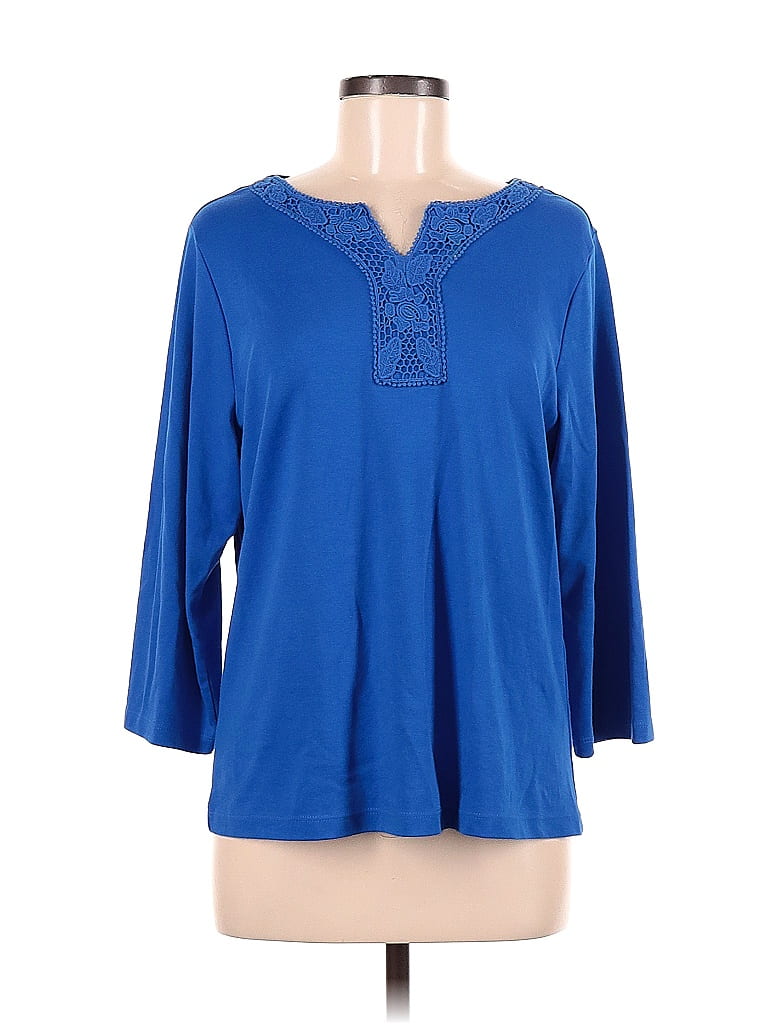 Allison Daley Blue Long Sleeve Top Size M - 48% off | thredUP