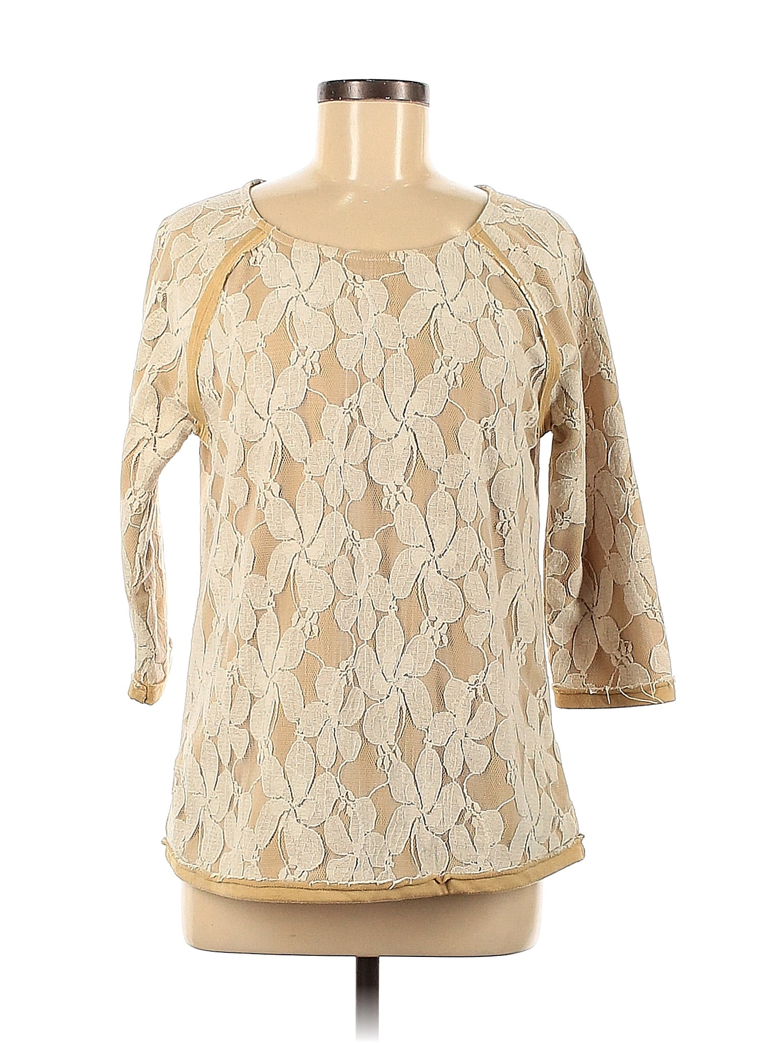 Hem And Thread Ivory Long Sleeve Blouse Size M 70 Off Thredup