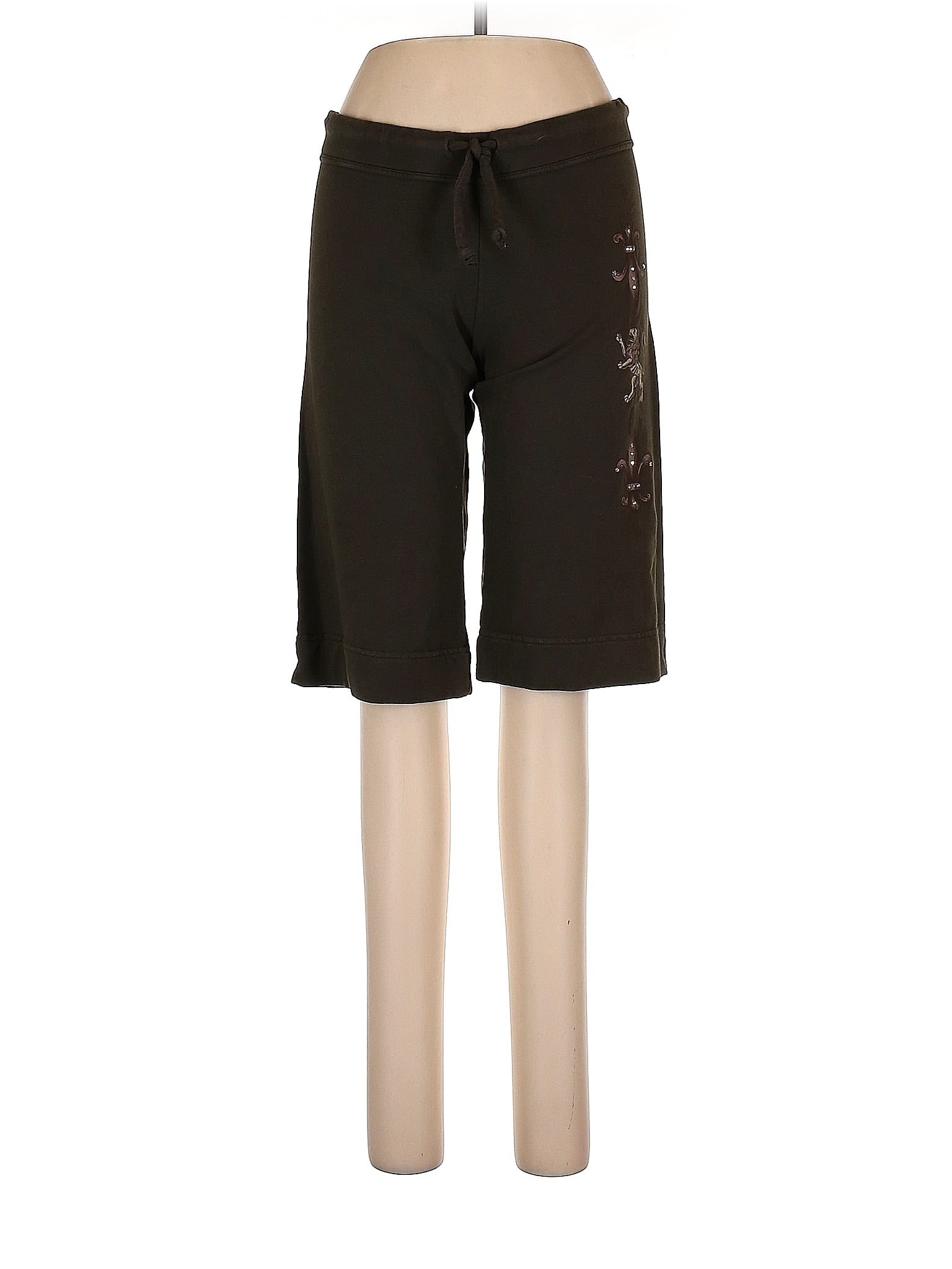 Bejeweled by Susan Fixel Solid Black Brown Casual Pants Size L - 76% ...