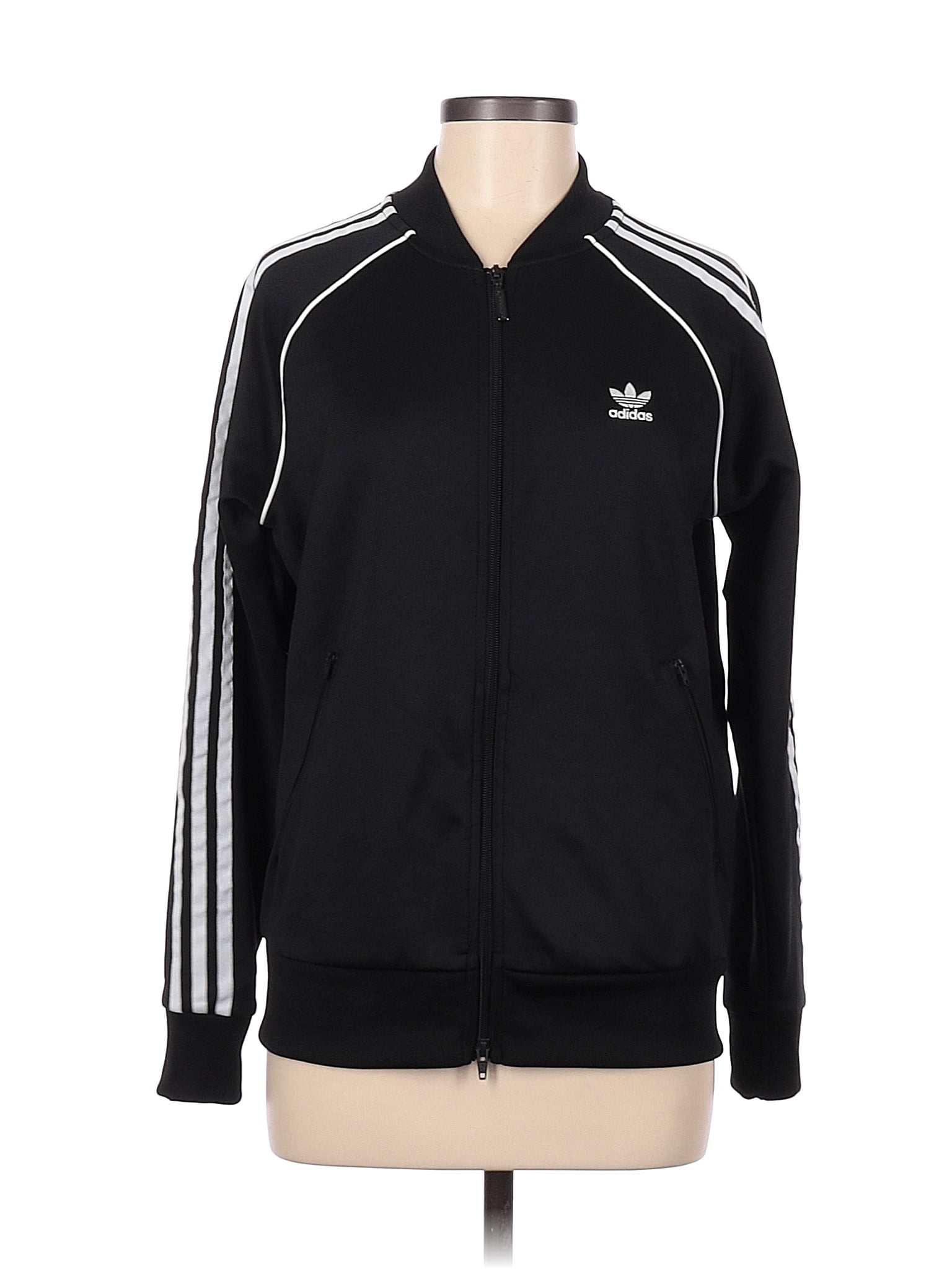 Adidas Color Block Solid Black Track Jacket Size M - 64% off | thredUP