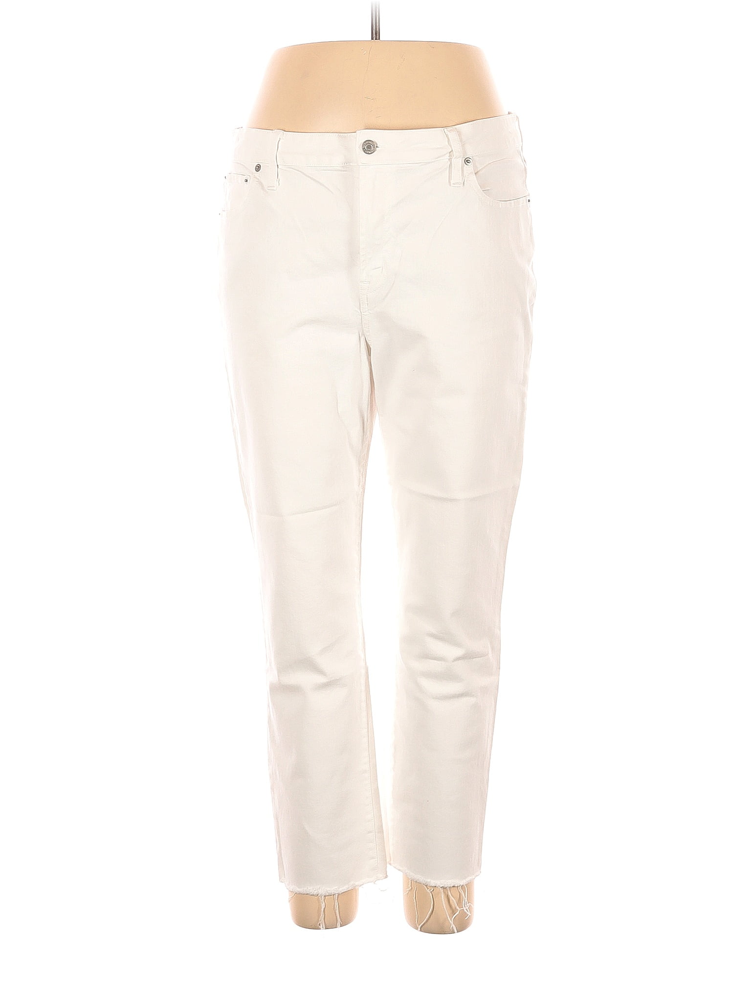 Gap Solid White Jeans Size 16 - 66% off | thredUP