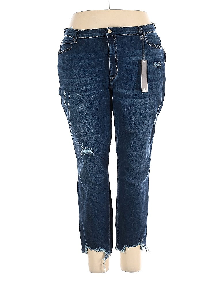 Nicole Miller Solid Blue Jeans Size 22 (Plus) - 66% off | thredUP