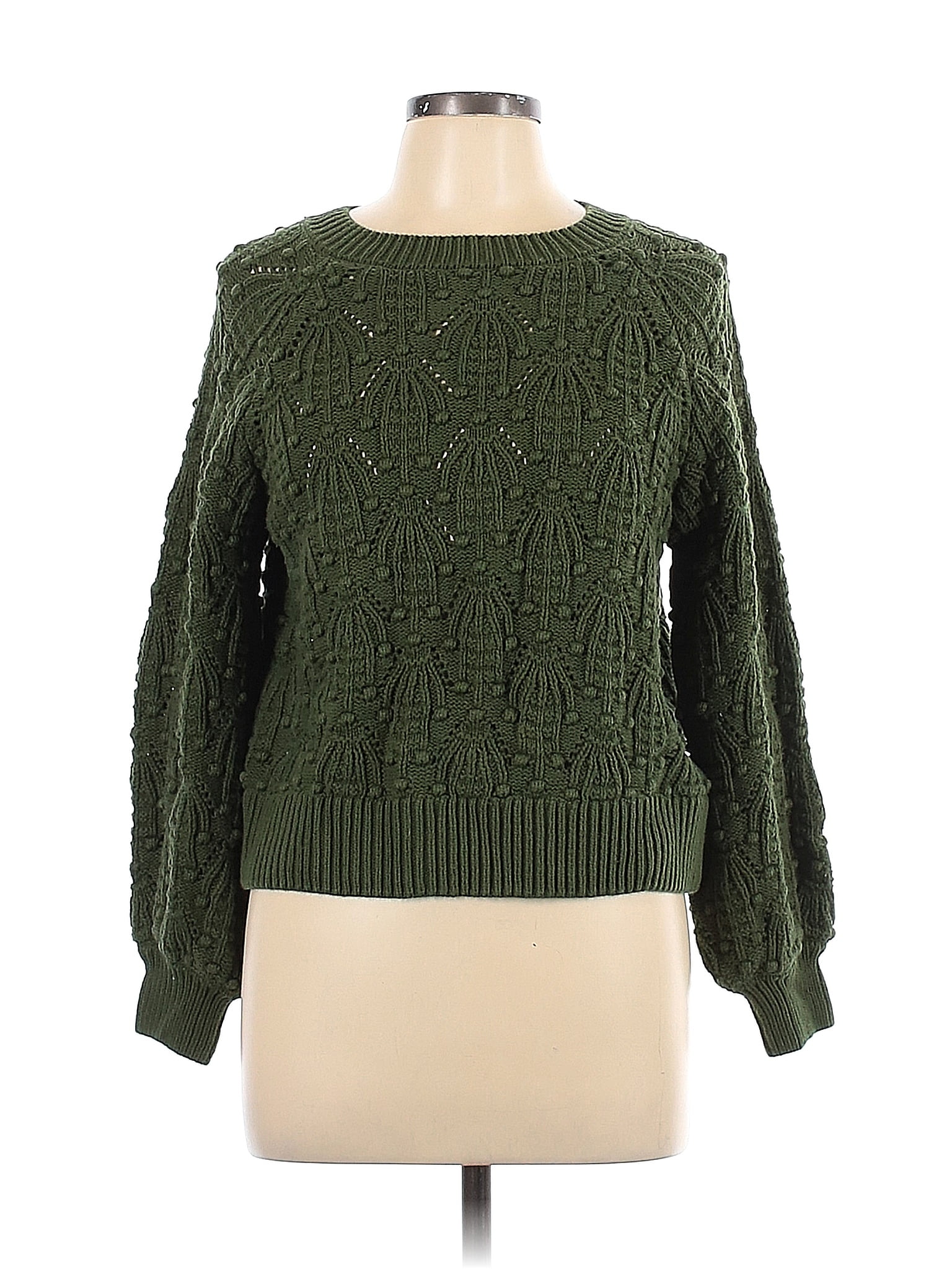 Harper Color Block Solid Green Pullover Sweater Size M - 68% off | ThredUp