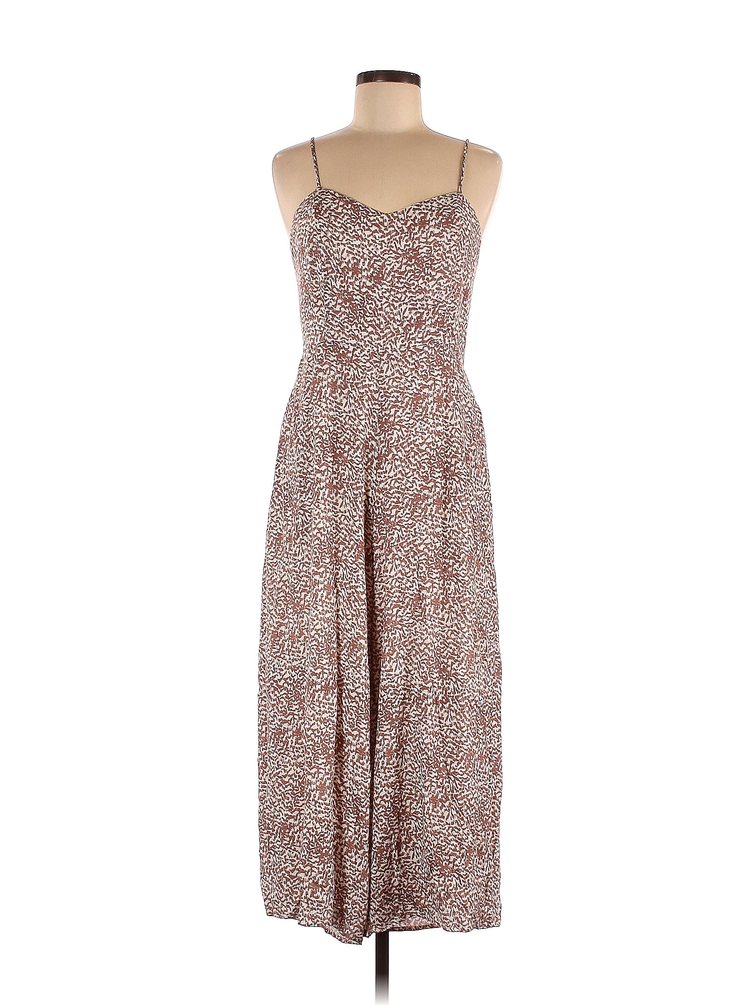 Roan + Ryan 100% Rayon Multi Color Brown Jumpsuit Size M - 64% off ...