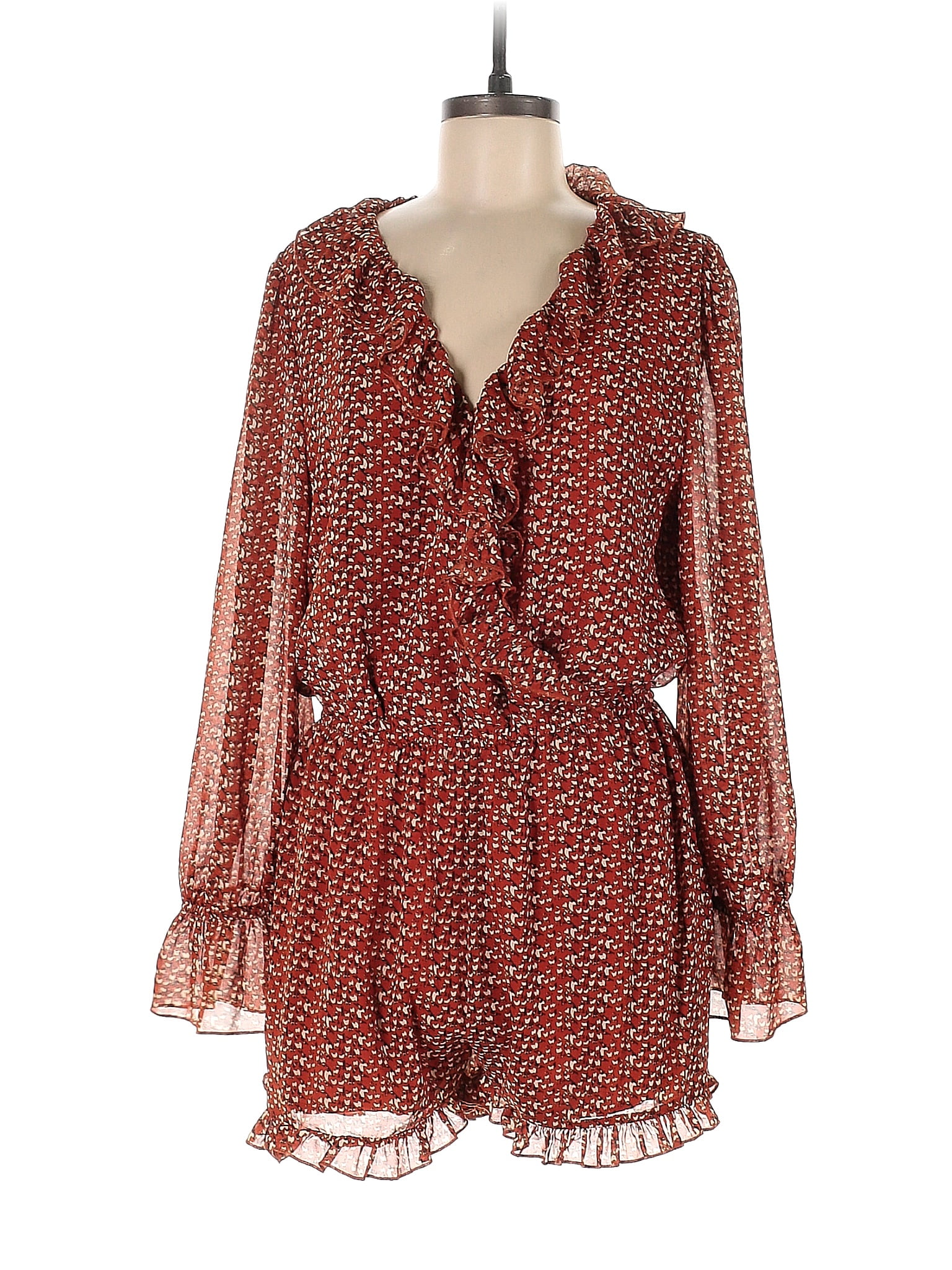 Easel 100% Polyester Red Romper Size L - 60% off | thredUP