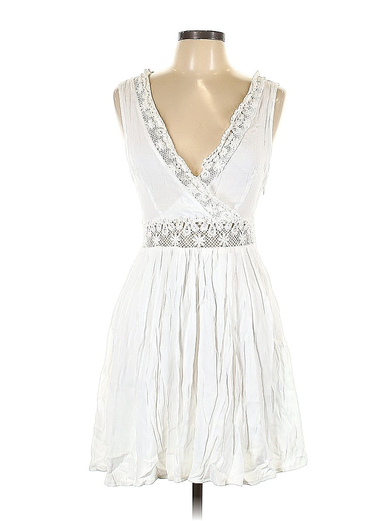 Urban Outfitters 100 Polyester Ivory Casual Dress Size L 48 Off