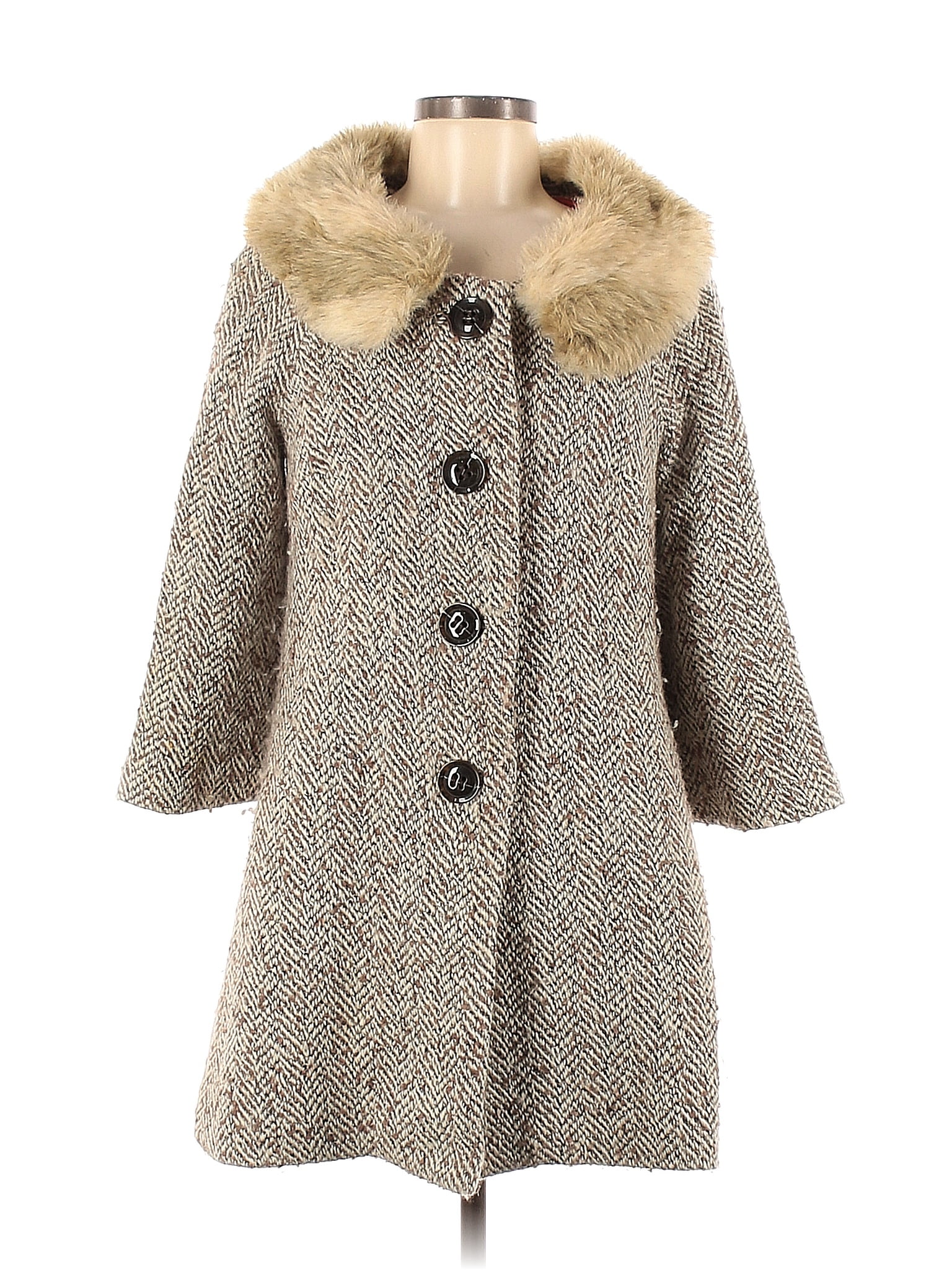 Tabitha Tan Wool Coat Size 6 - 76% off | thredUP