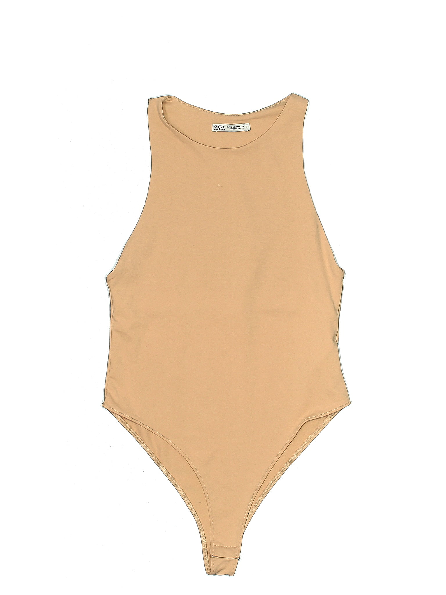Zara Solid Tan Bodysuit Size M - 51% off | thredUP