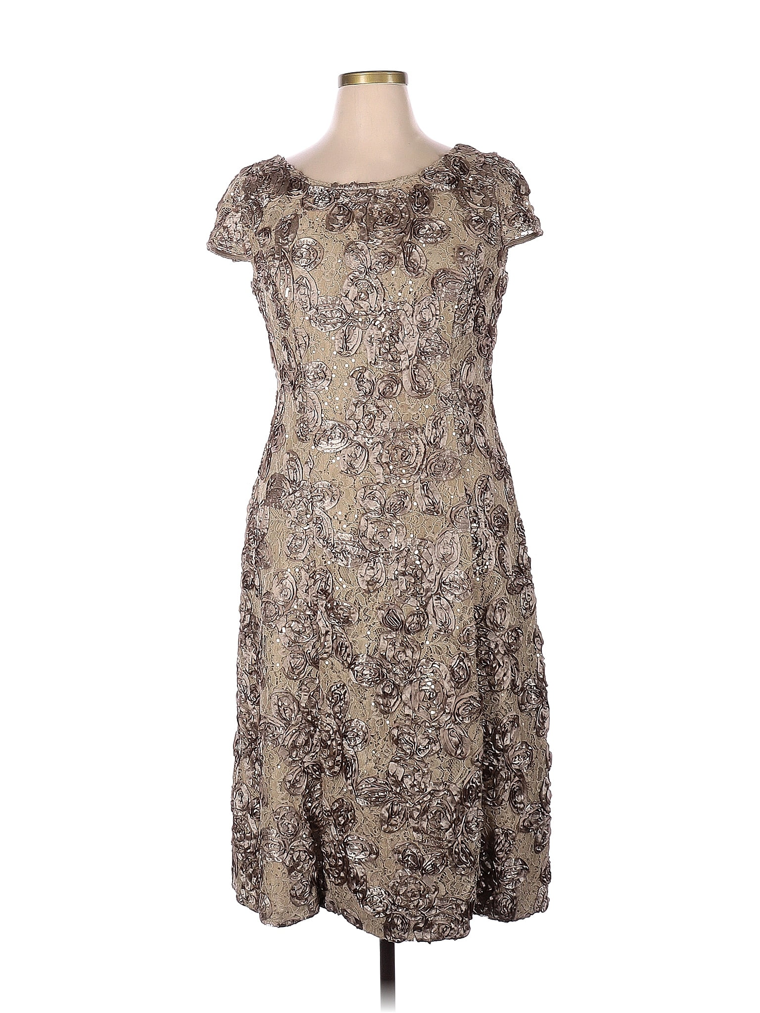 Alex Evenings Tan Cocktail Dress Size 14 71 Off Thredup