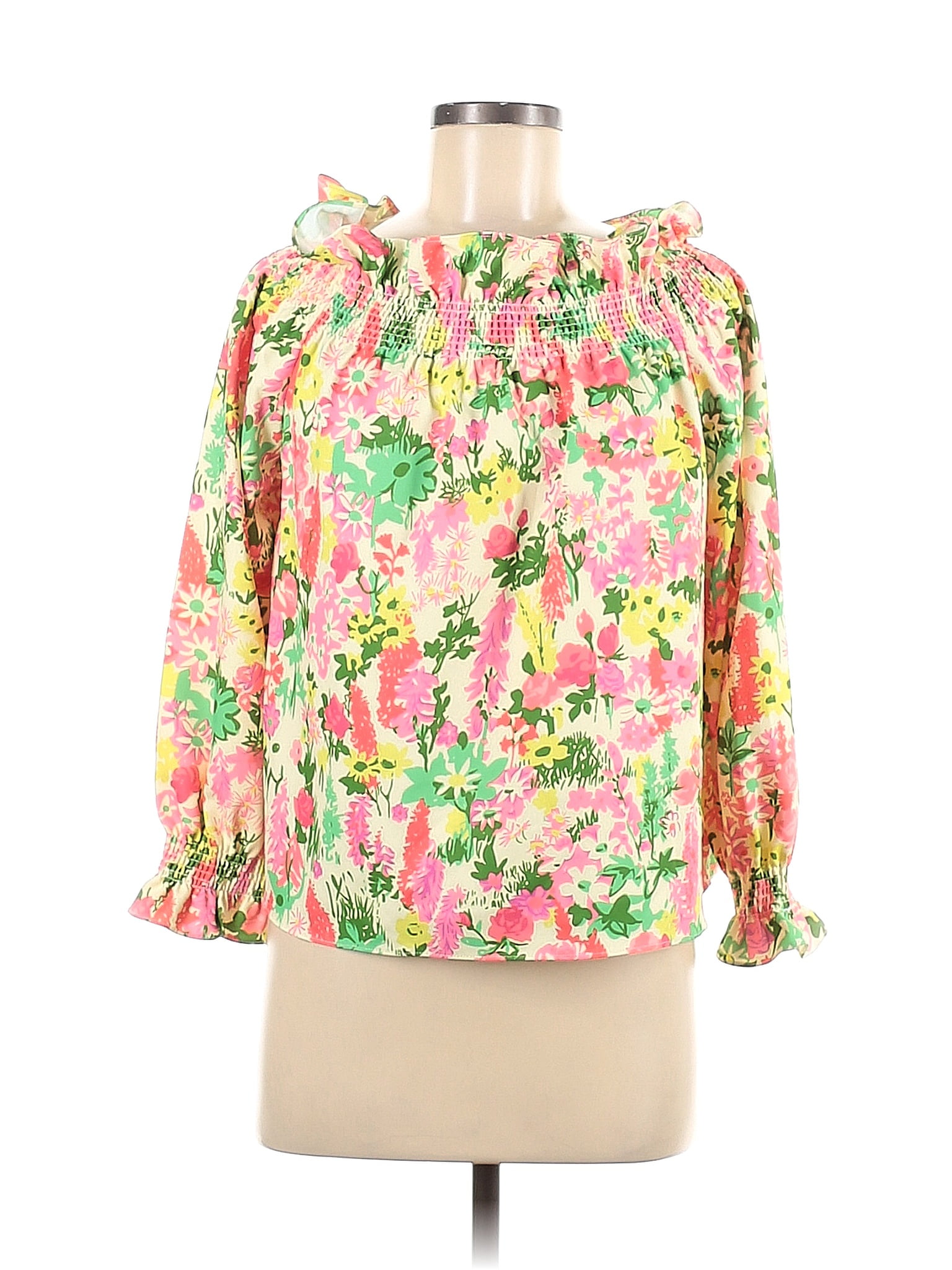 Tuckernuck 100% Polyester Pink Long Sleeve Blouse Size M - 76% off ...