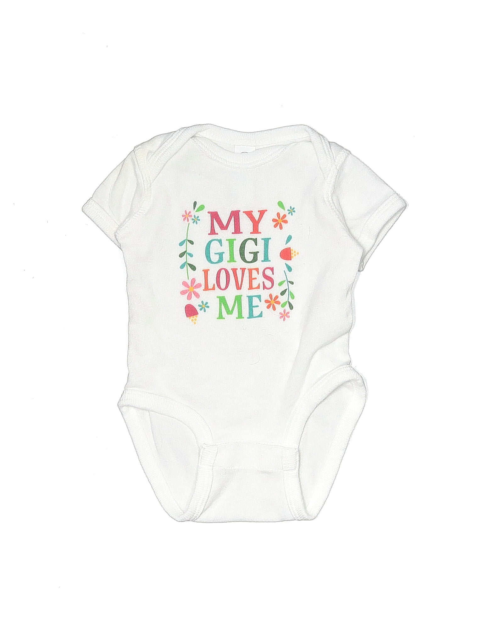 Rabbit Skins Solid White Short Sleeve Onesie Newborn - 28% off | thredUP