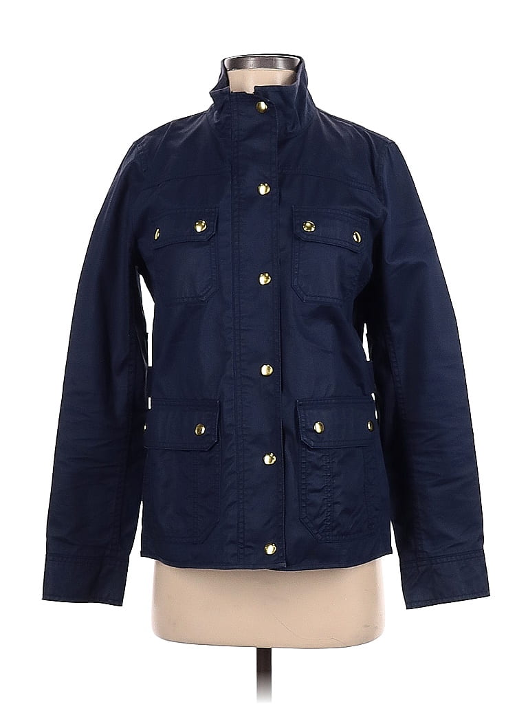 J.Crew 100% Cotton Blue Jacket Size XXS - 93% off | ThredUp